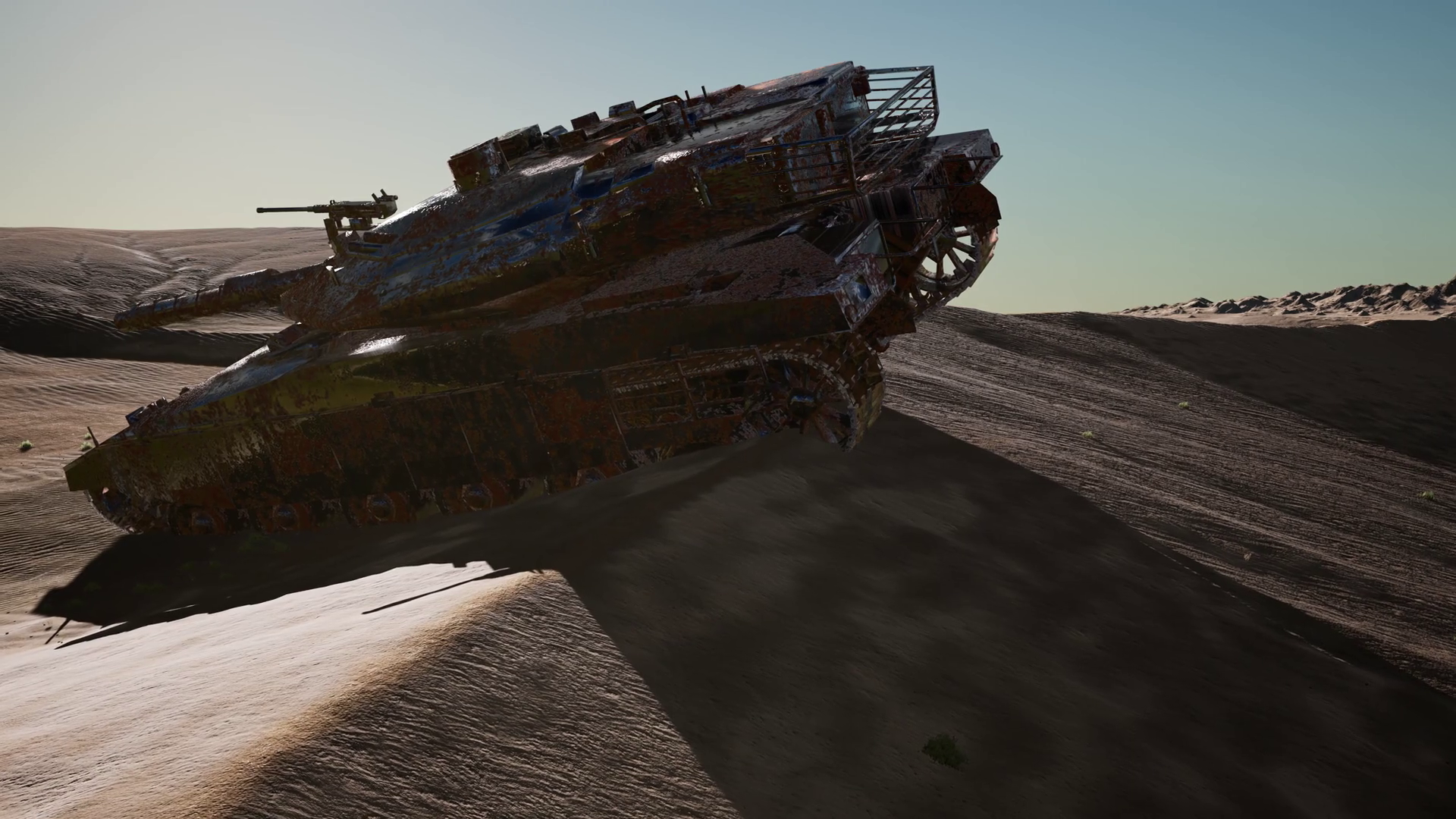 Militairy Tanks Destructed In Desert At Stock Footage SBV-328235660 ...