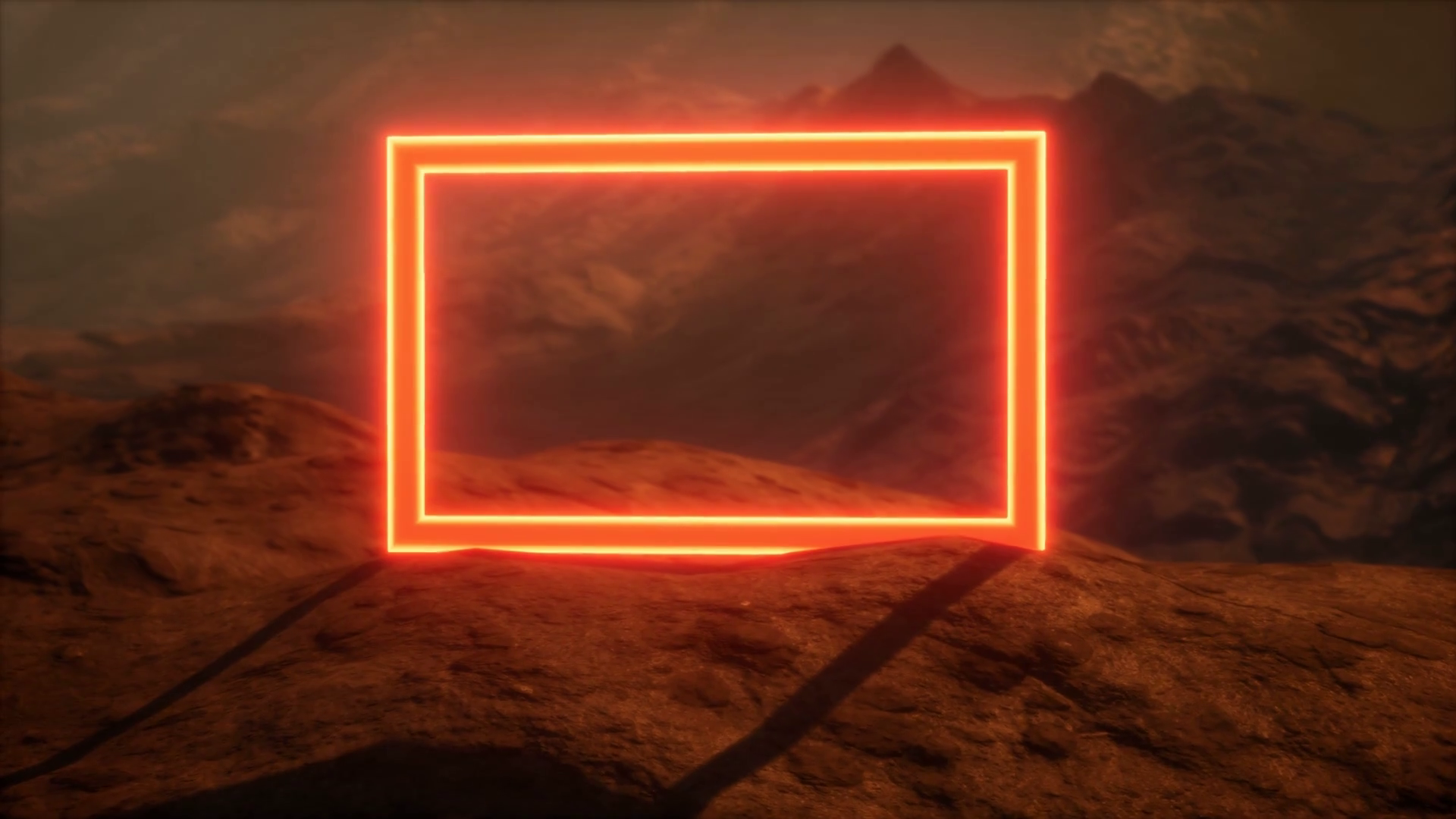 Neon Portal On Mars Planet Surface With Dust Stock Motion Graphics SBV ...