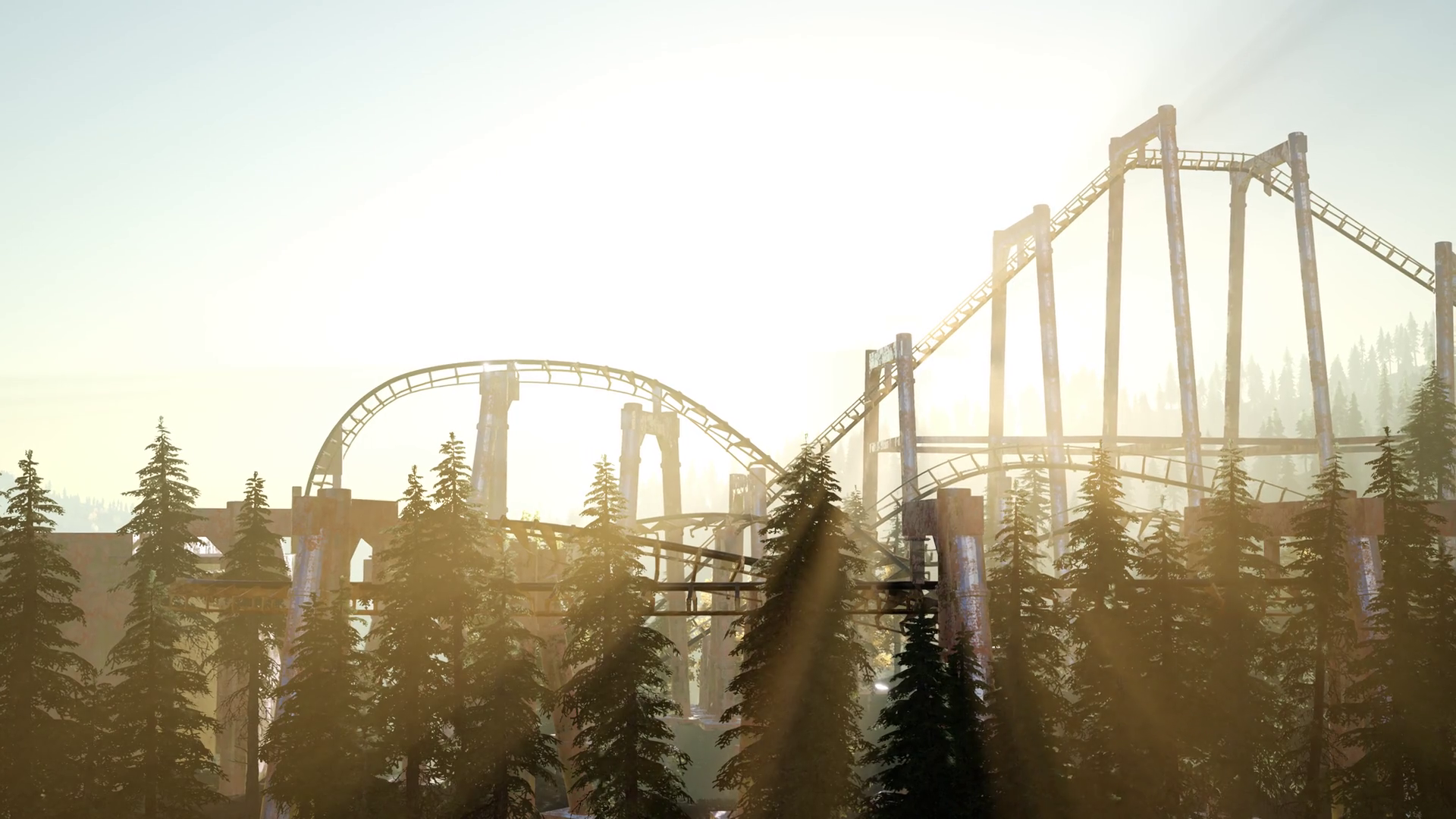 old roller coaster at sunset in forest Stock Video Footage 00:30 SBV ...