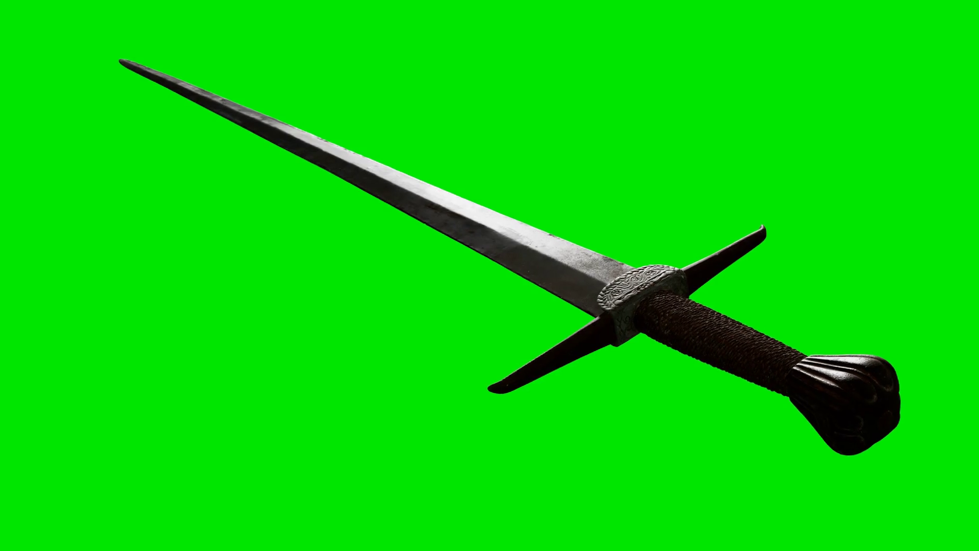 Old Sword On Green Chromakey Background Stock Footage SBV-338834999 ...