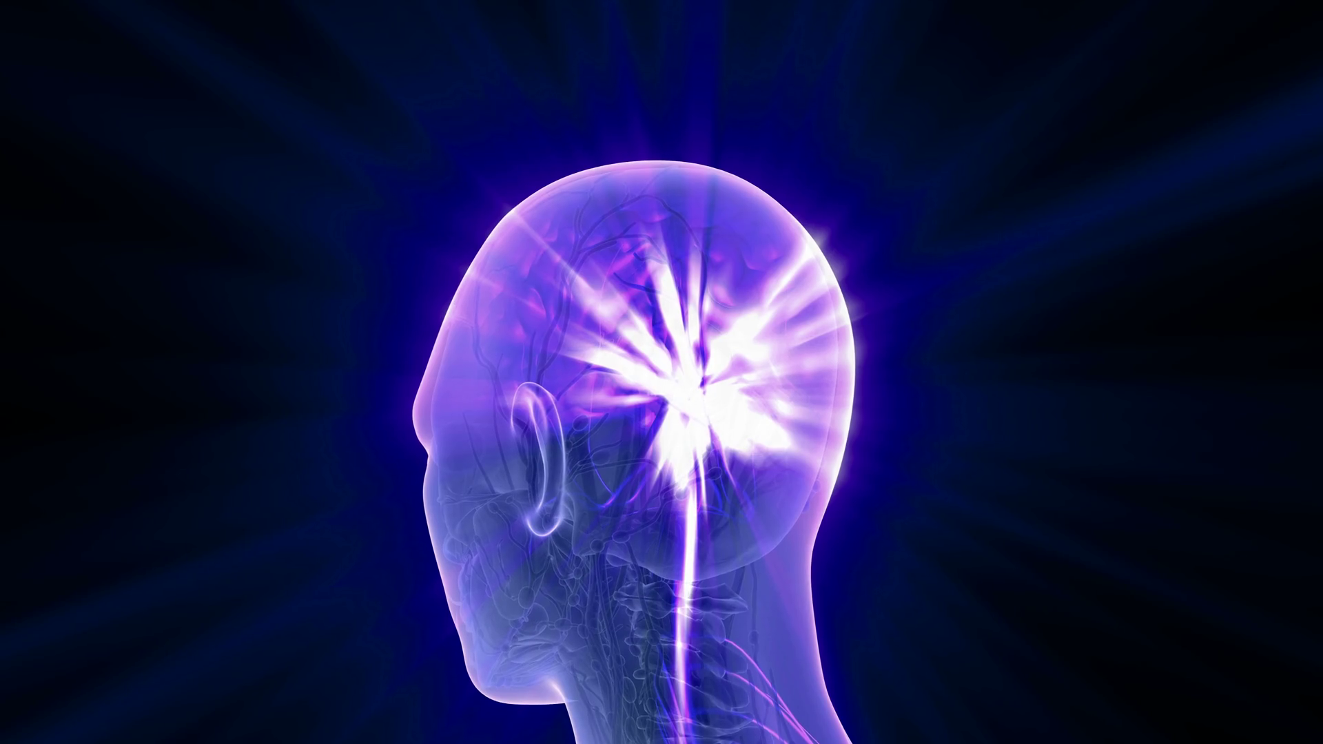 Science Anatomy Scan Of Human Brain Glowing Stock Footage SBV-316890260 ...