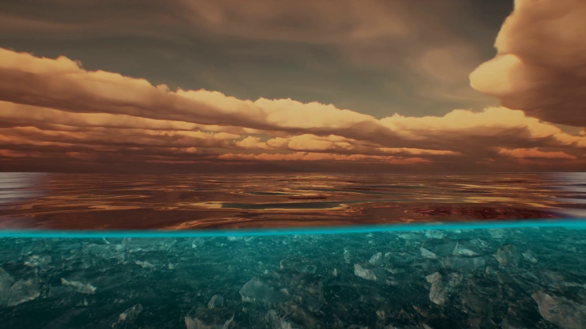 Split View Over Under Water In Caribbean Sea Stock Motion Graphics SBV ...