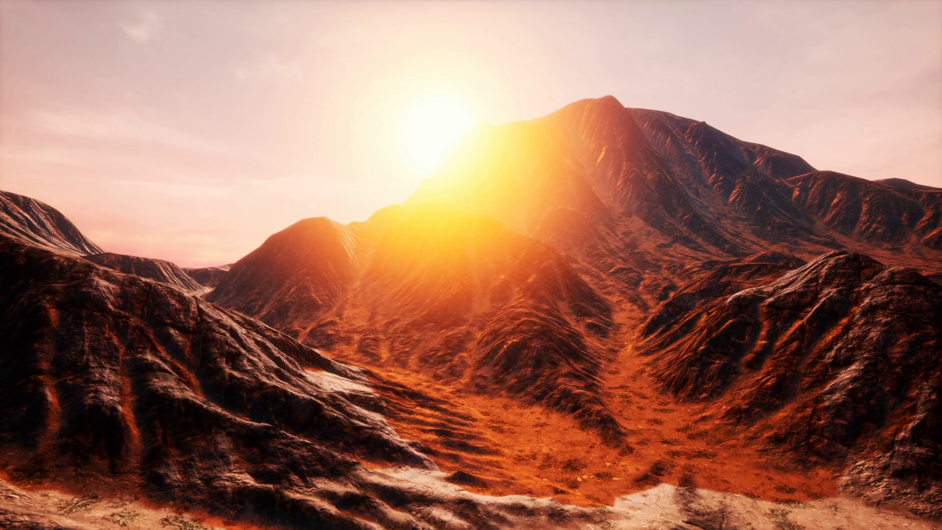 Sun Rays Over Mountains In Valley Stock Footage SBV-333813952 - Storyblocks