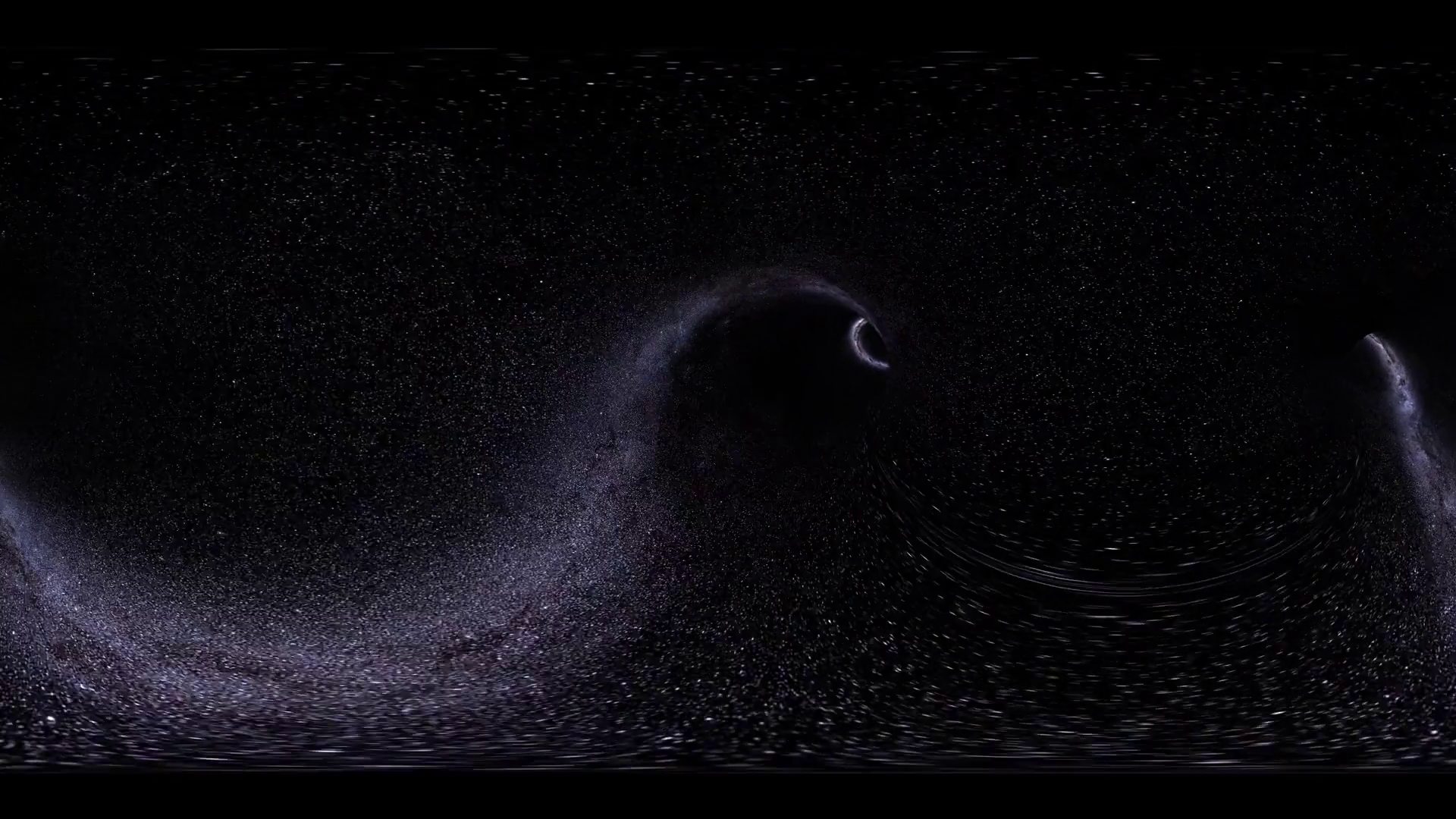 VR 360 Wormhole straight through time and space, clouds, and millions ...