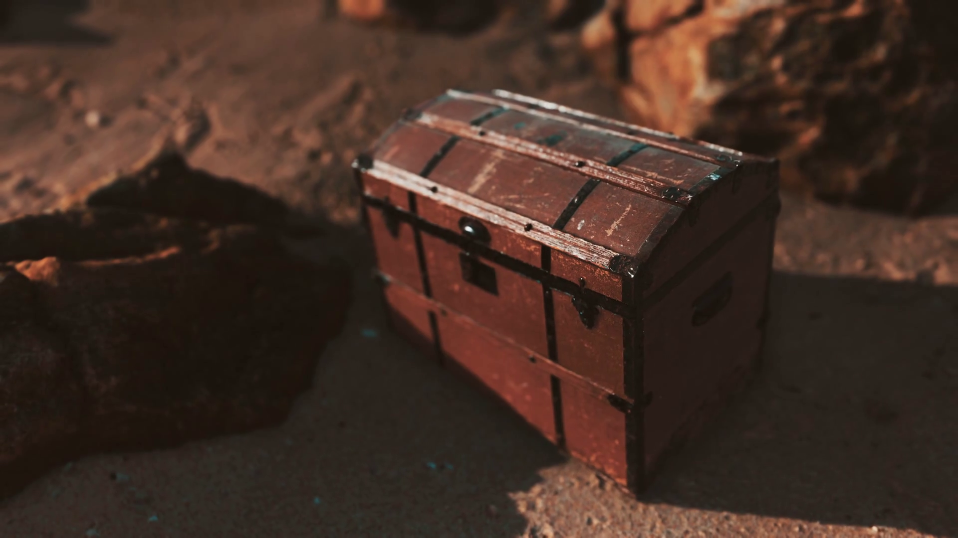Wooden Treasure Box On Beach Stock Footage SBV-346471172 - Storyblocks