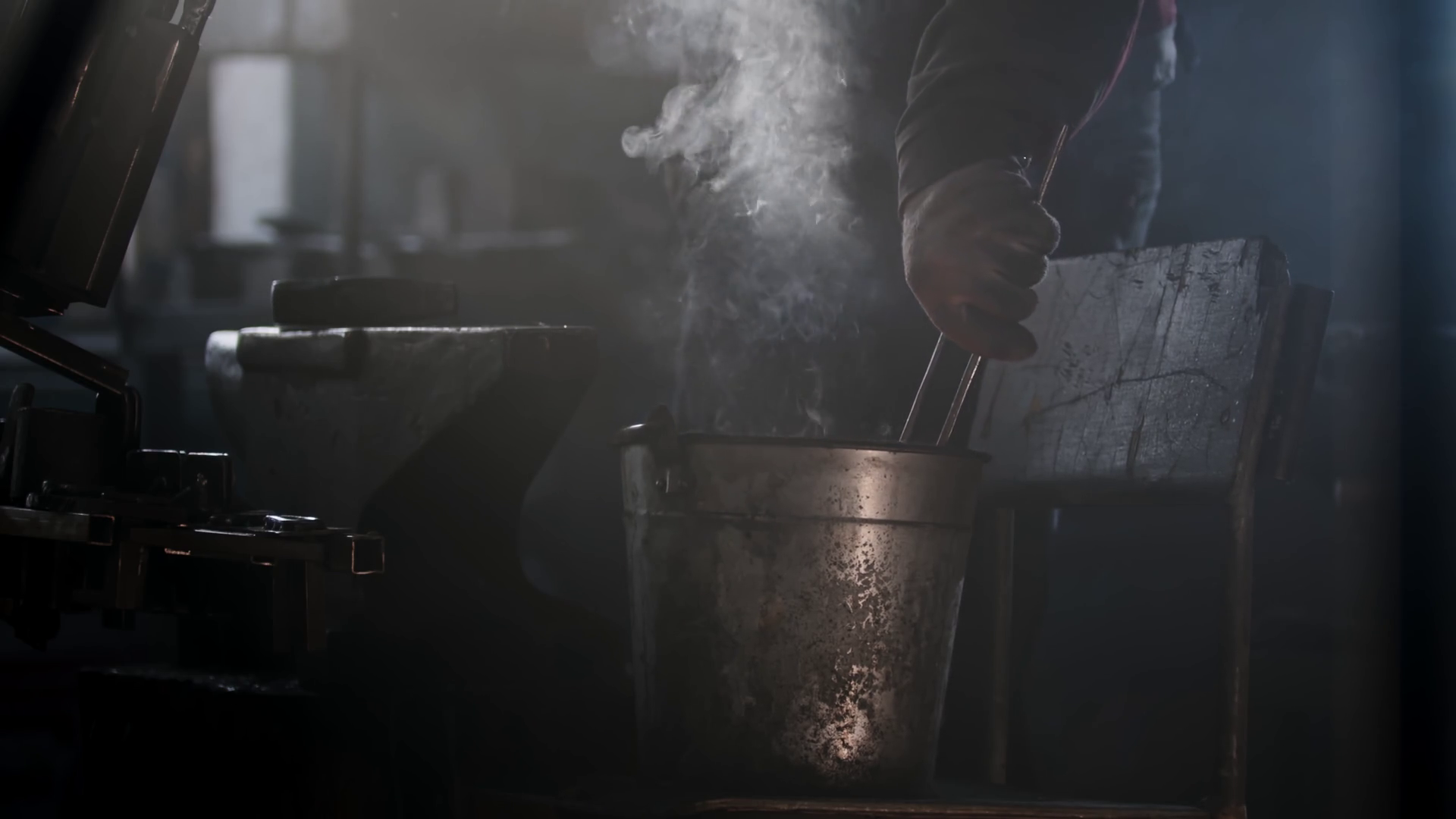 Blacksmith Working Metal In Bucket Forge Stock Footage SBV-351942406 ...
