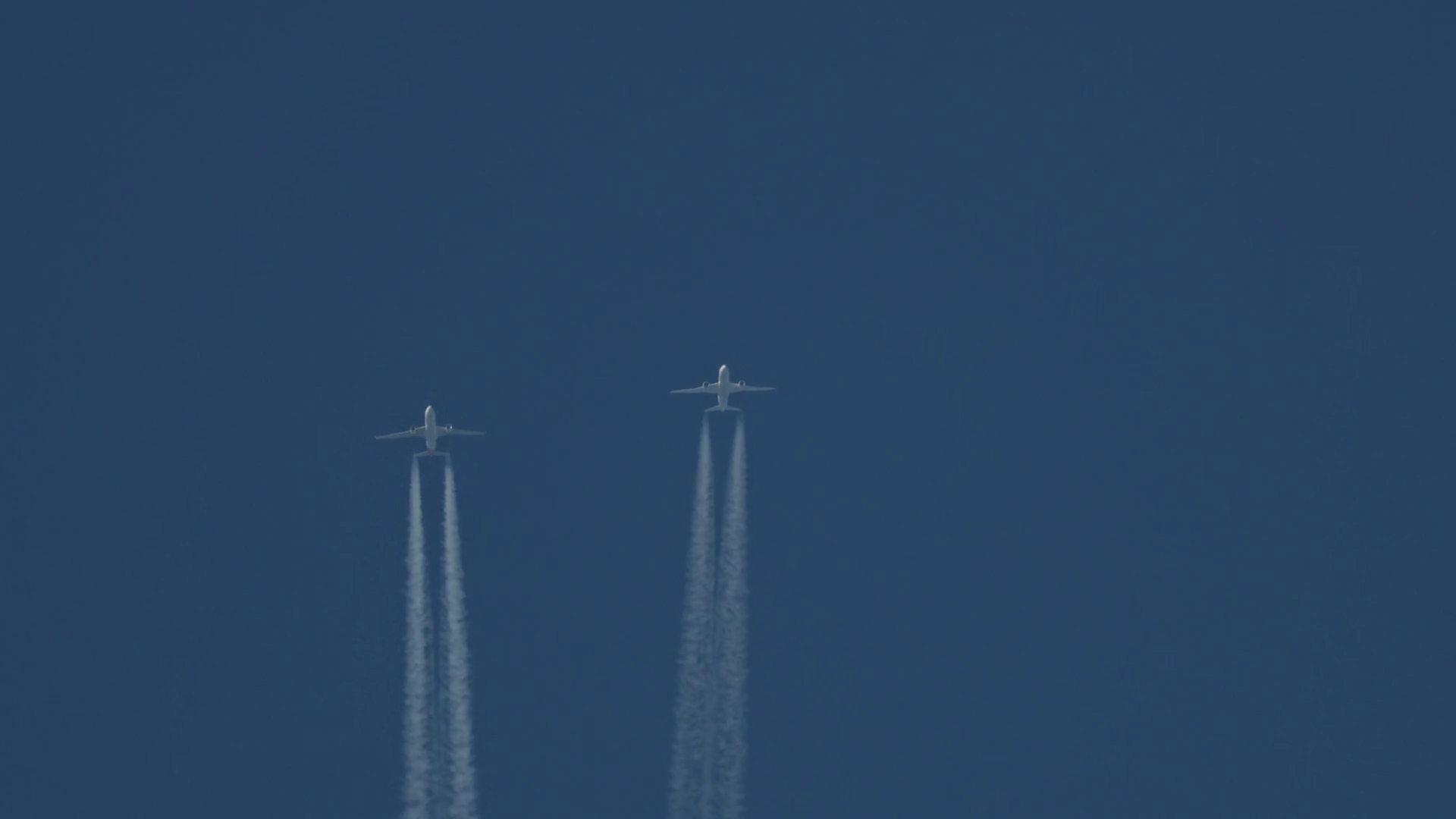 Two Airplanes Flying Together Leaving Stock Footage SBV-351973757 ...