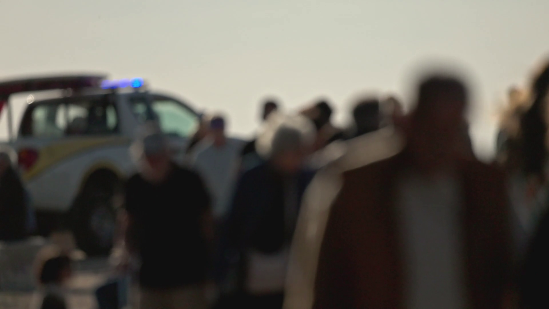 Blurred Crowd Gathering Near Emergency Stock Footage SBV-352025698 ...