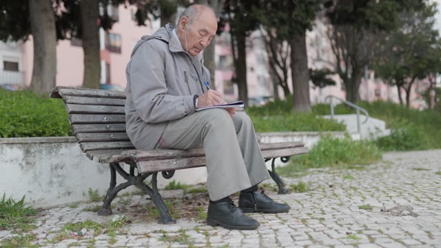 Old Man Writing Stock Footage: Royalty-Free Video Clips - Storyblocks