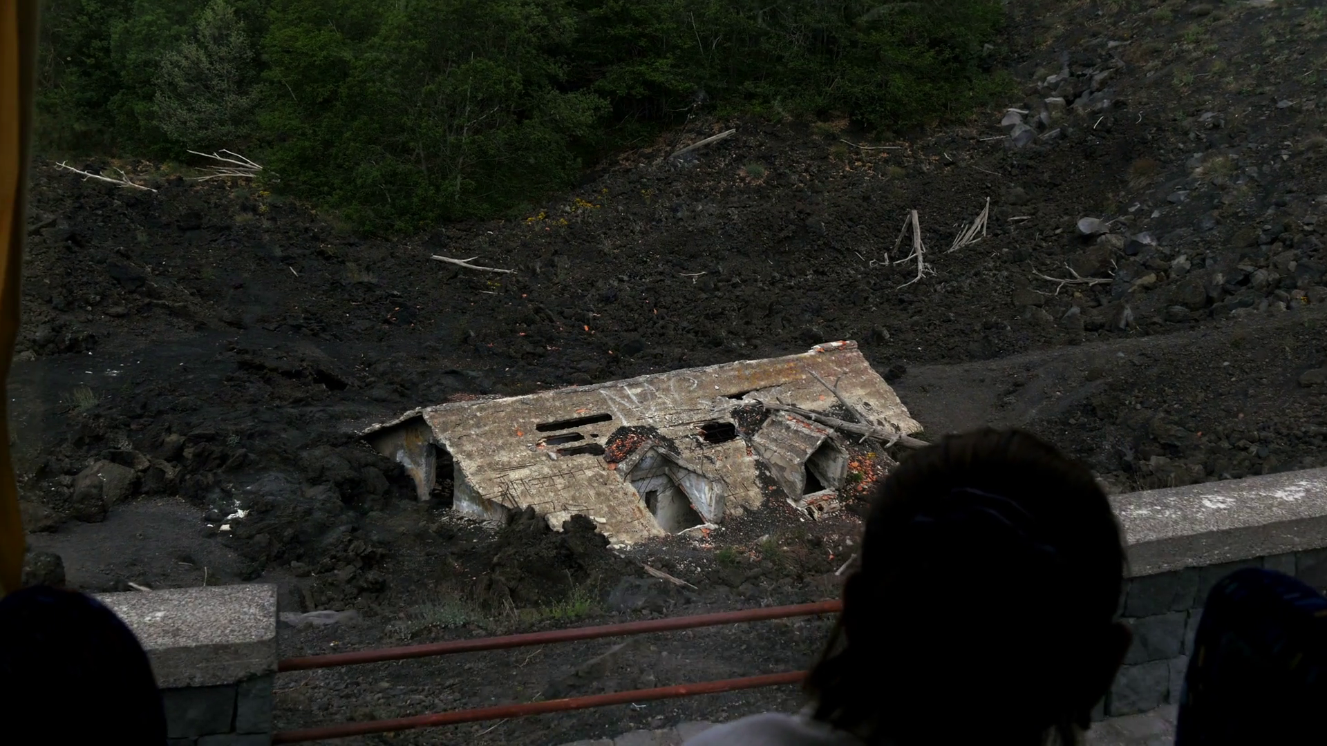 Farm Buried Under Volcanic Rock Near Mount Stock Footage SBV-307401087 ...