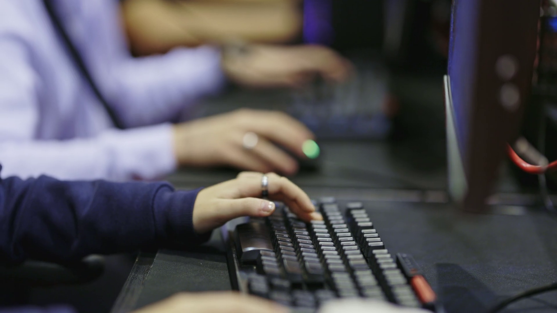 Close-up Of Person Typing On Keyboard Stock Footage SBV-348690358 ...