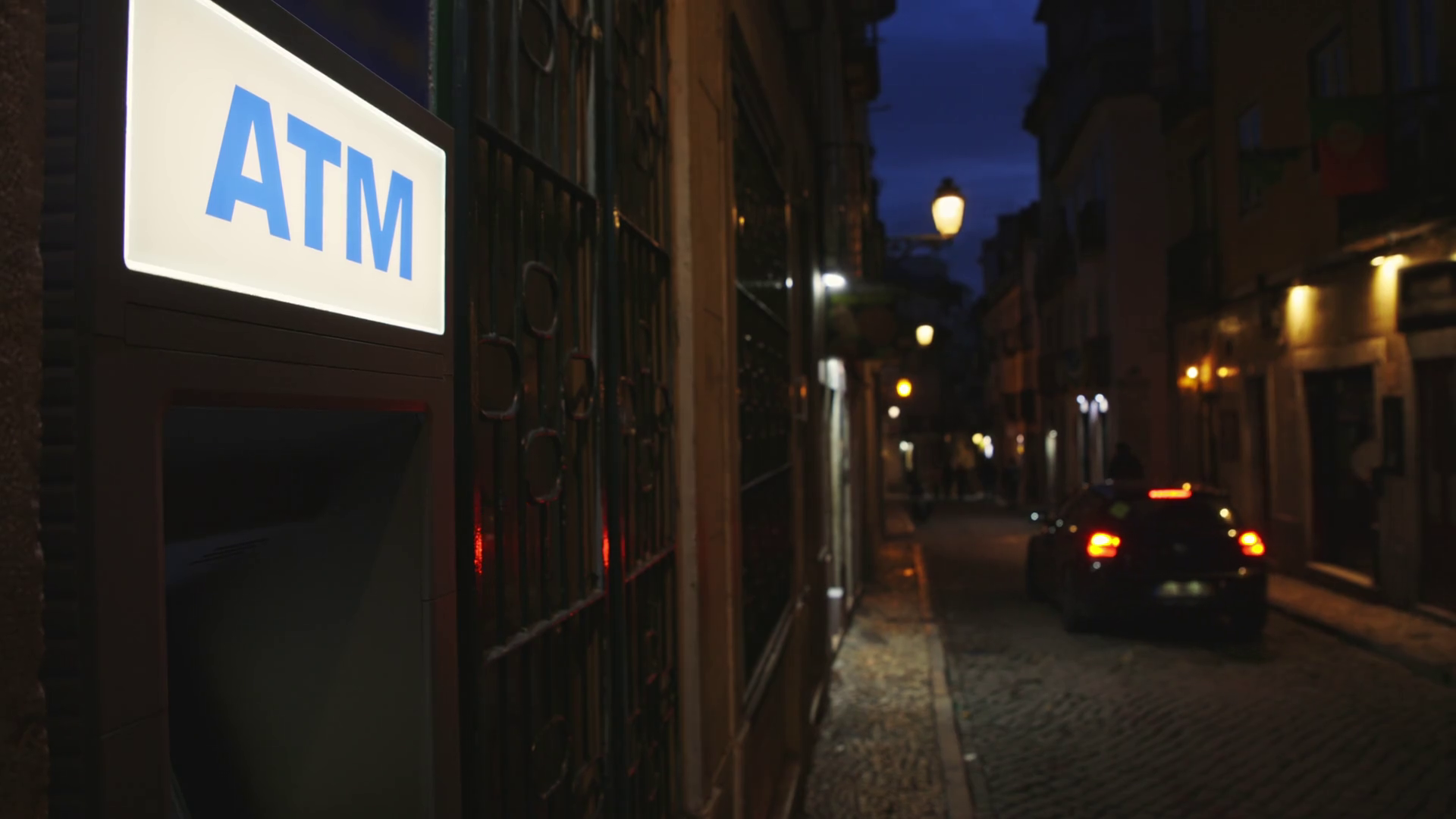 Atm Machine At Night Street Stock Footage SBV-348719879 - Storyblocks