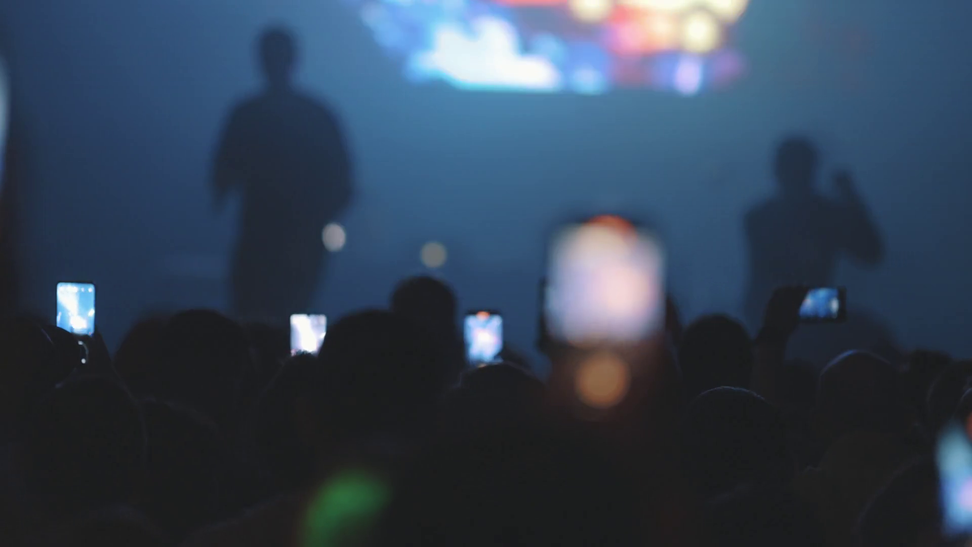 People In Crowd Filming Live Performance Of Stock Footage SBV-347633163 ...