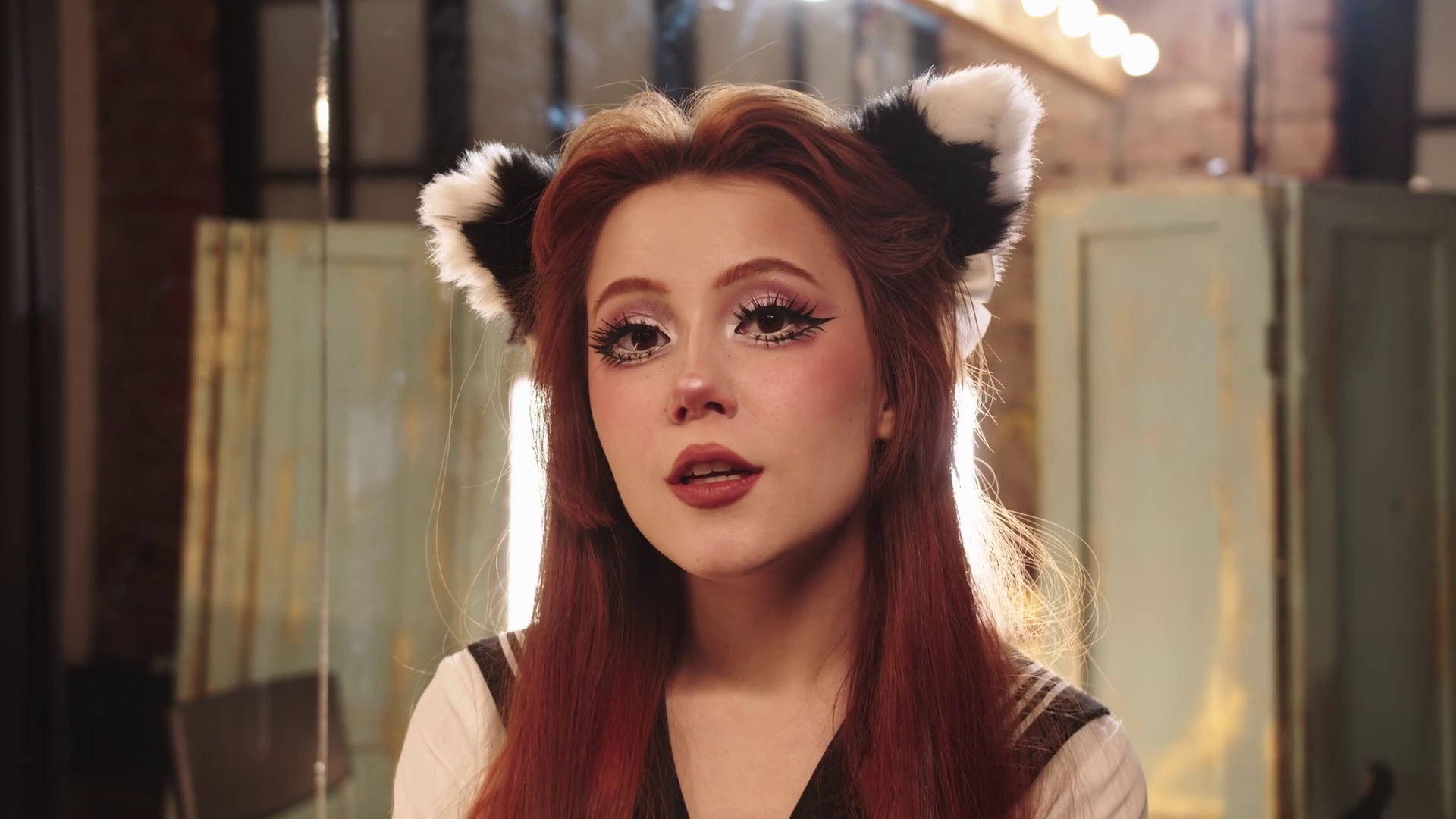 Vibrant Anime-inspired Makeup On Young Woman Stock Footage SBV ...