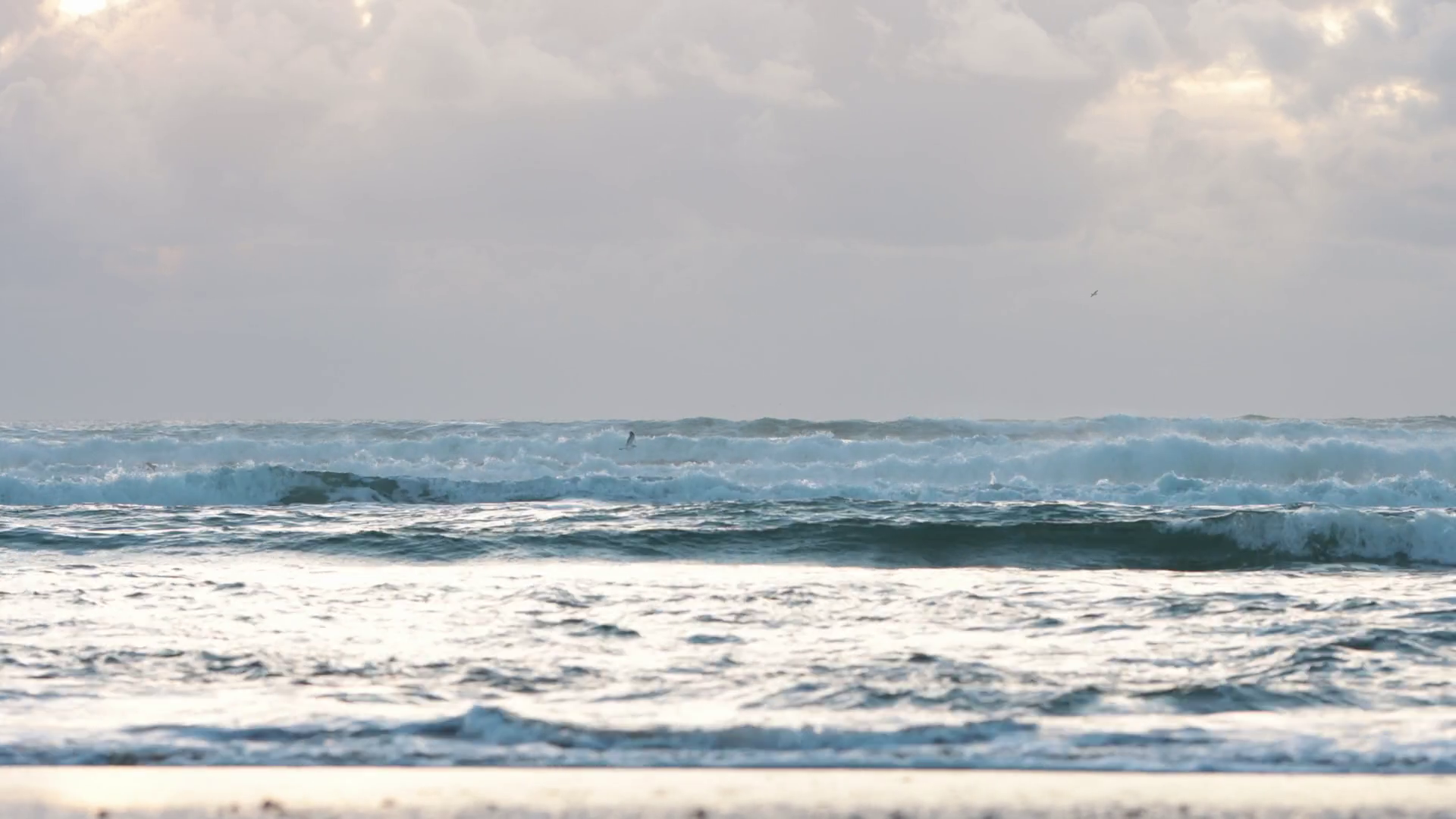 Rough Sea Waves At Early Sunset Stock Footage SBV-347676640 - Storyblocks
