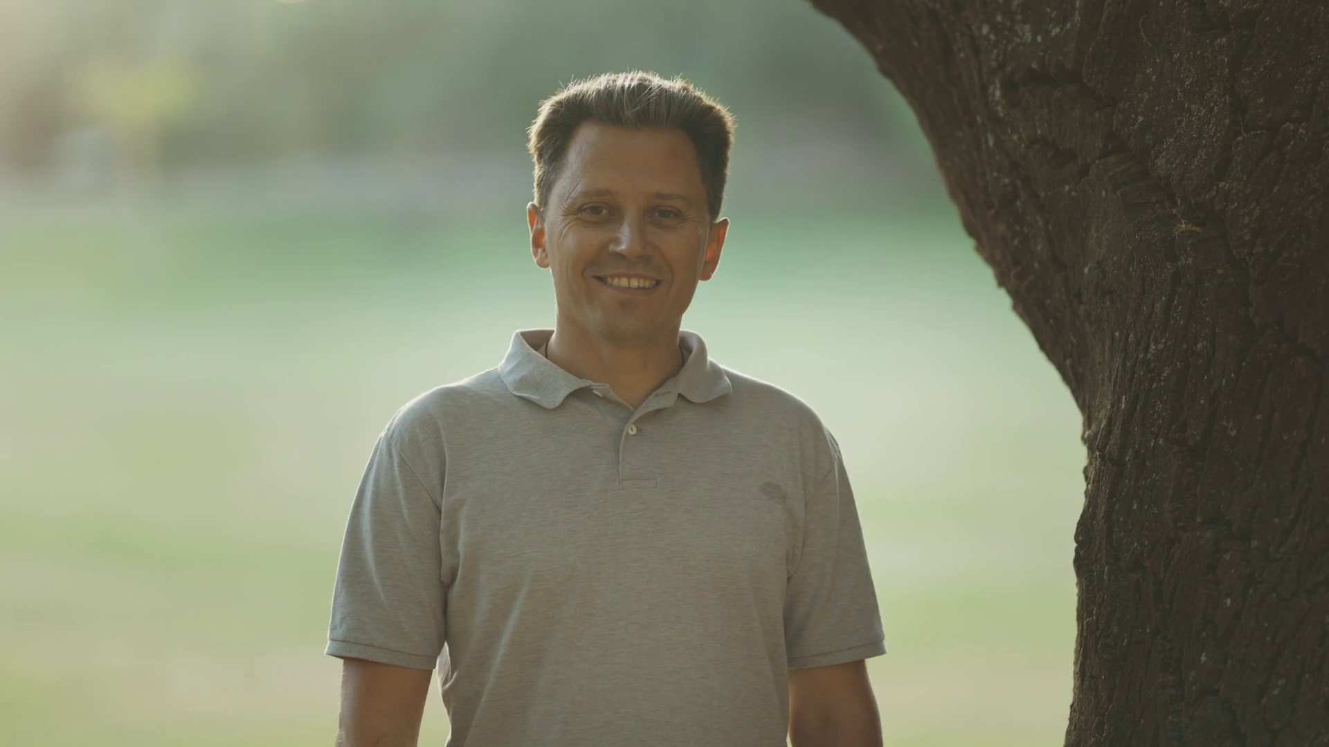 Smiling White Man Standing On Nature Stock Footage SBV-347739812 ...
