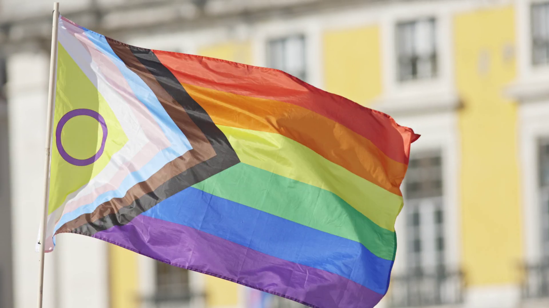 Lgbt Rainbow Flag With Inclusion Progression Stock Footage SBV ...