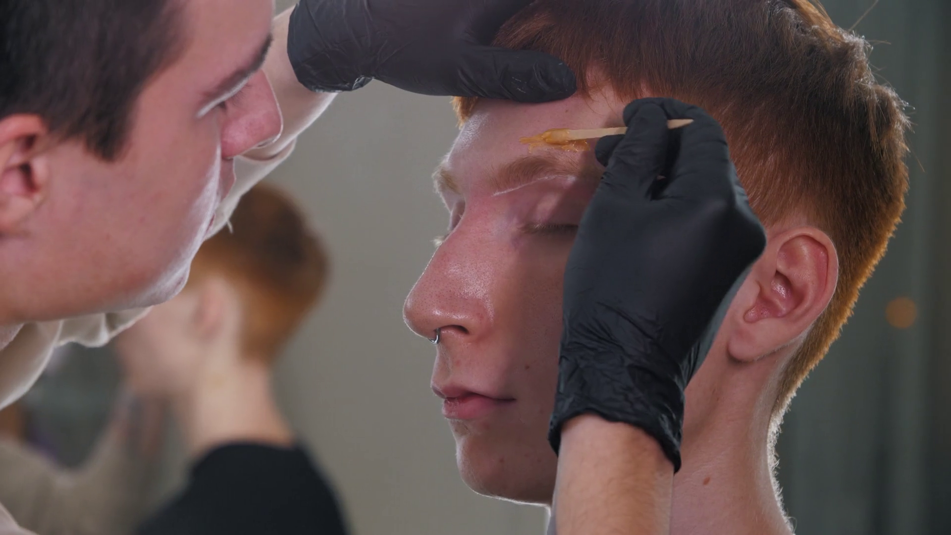 Brow Master Applying Wax On Top Of Brow Of Stock Footage SBV-346776387 ...