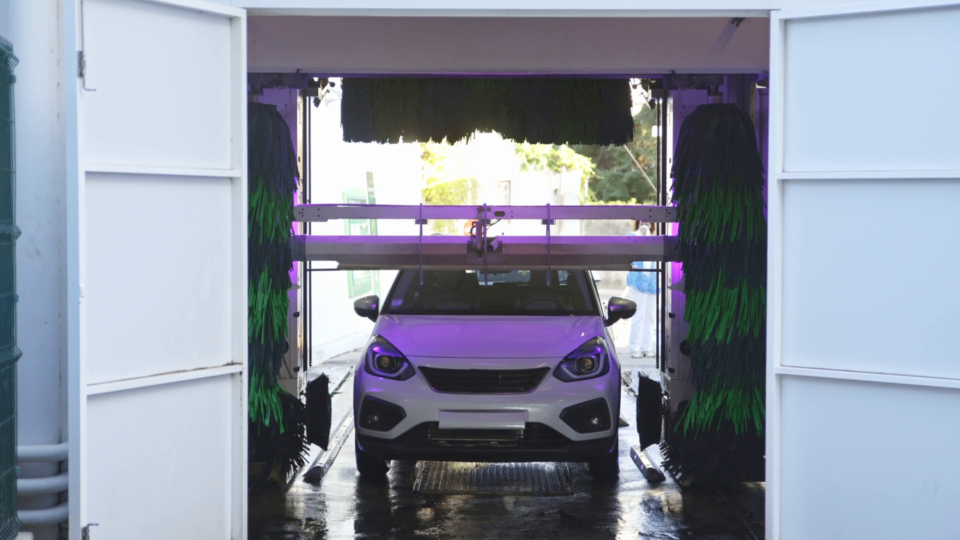 A White Car Without License Plates In Stock Footage SBV-348489590 ...