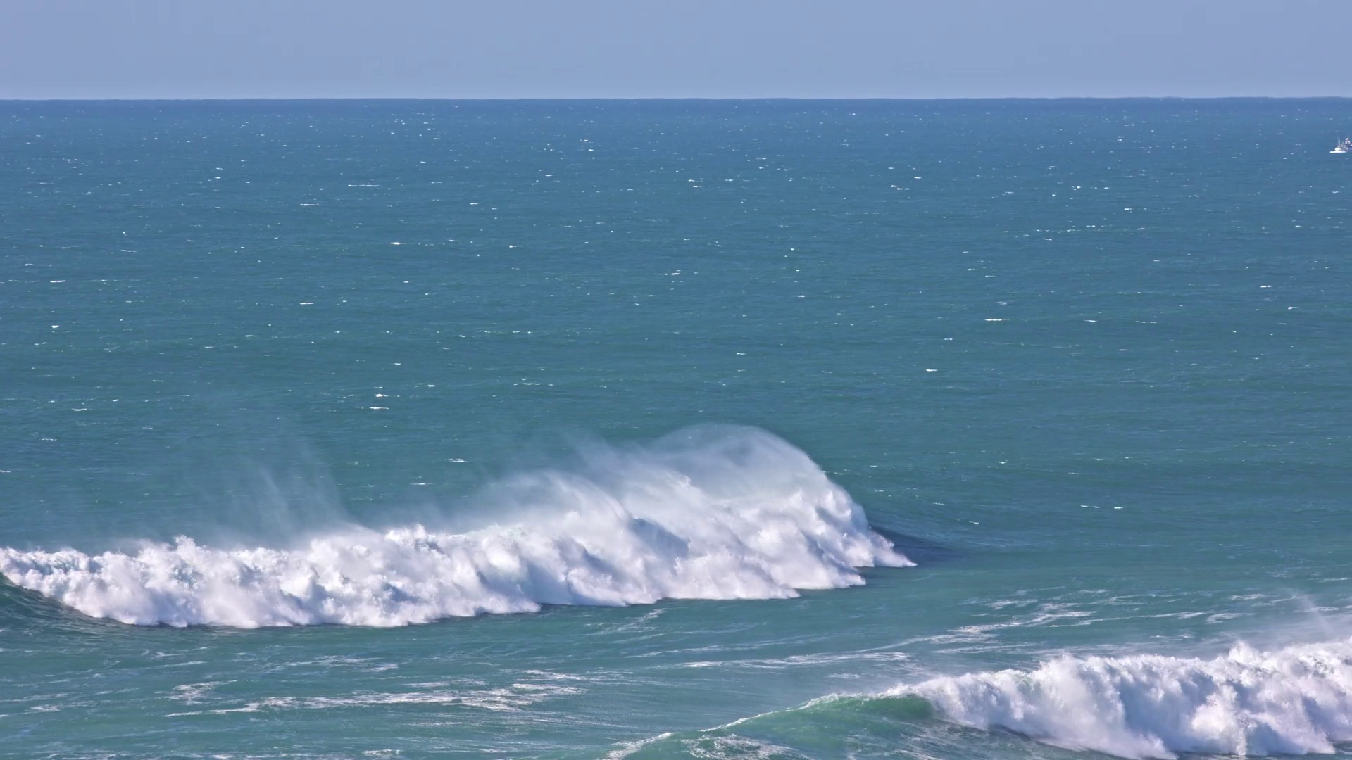 Seascape Of Foaming Waves Of Blue Sea Stock Footage SBV-347509647 ...