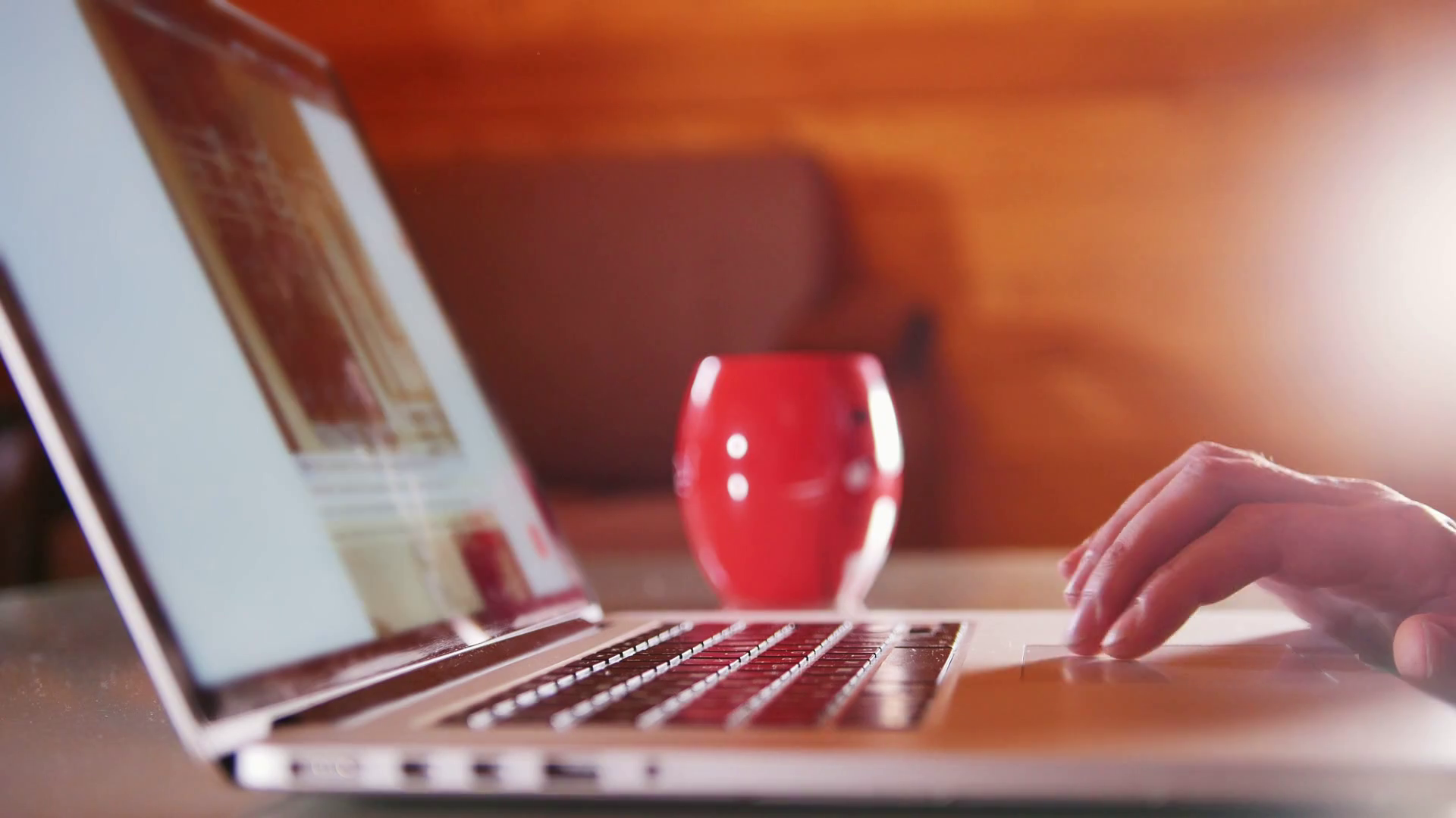 A Person Sitting Laptop Scrolling News Stock Footage SBV-331511912 ...