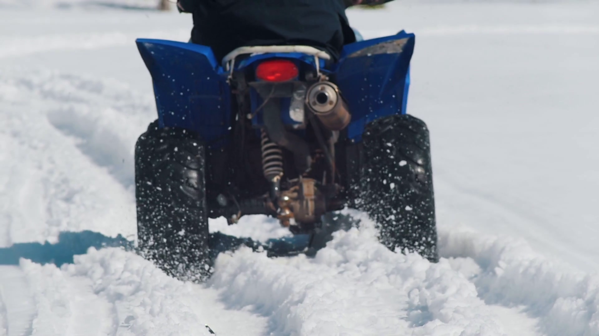 A Winter Forest Person Riding Snowmobile Stock Footage SBV-334178004 ...