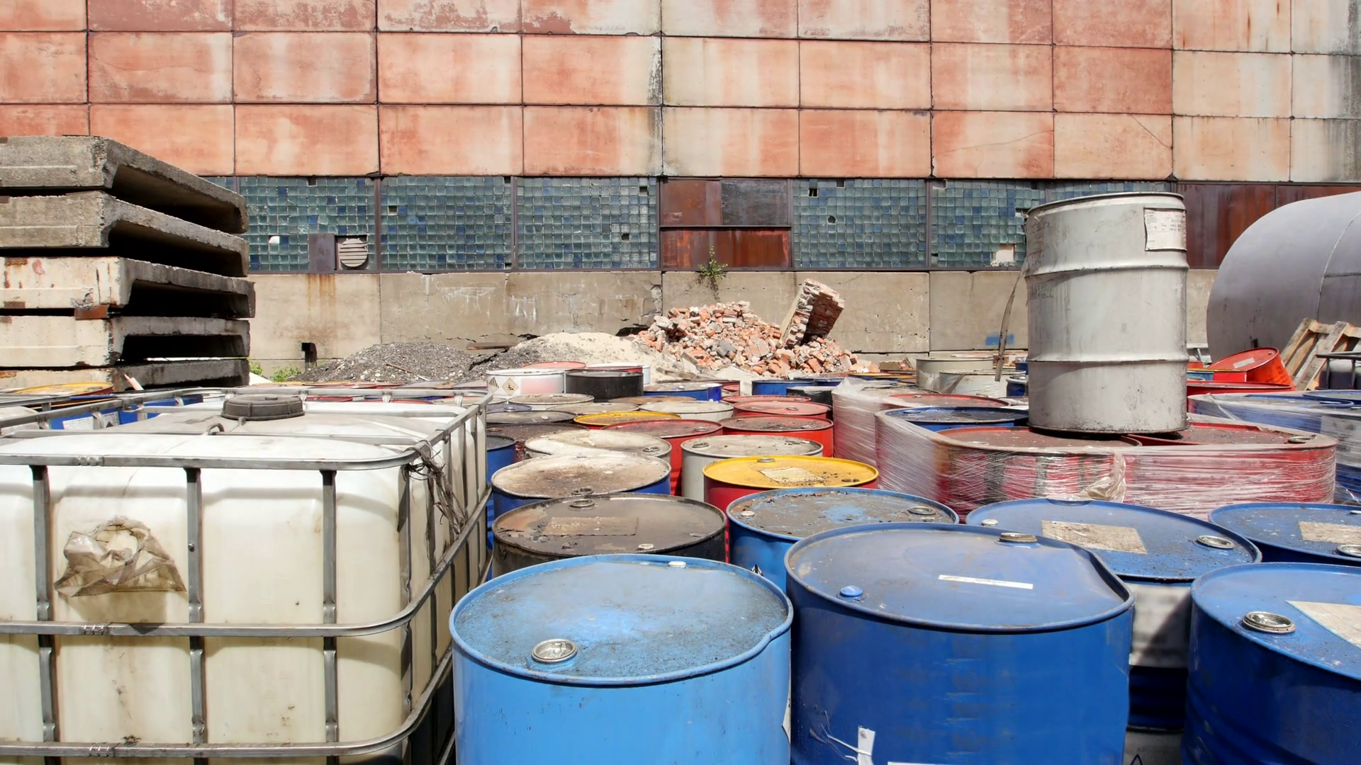 Barrels Stand With Waste Oil Oil Products Stock Footage SBV-315924810 ...
