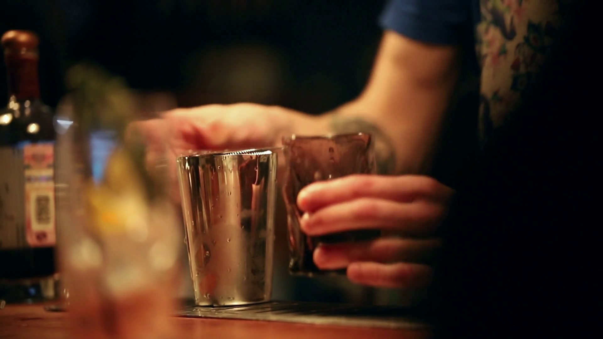 Bartender Working Mixing Alcoholic Cocktail Stock Footage SBV-331321553 ...