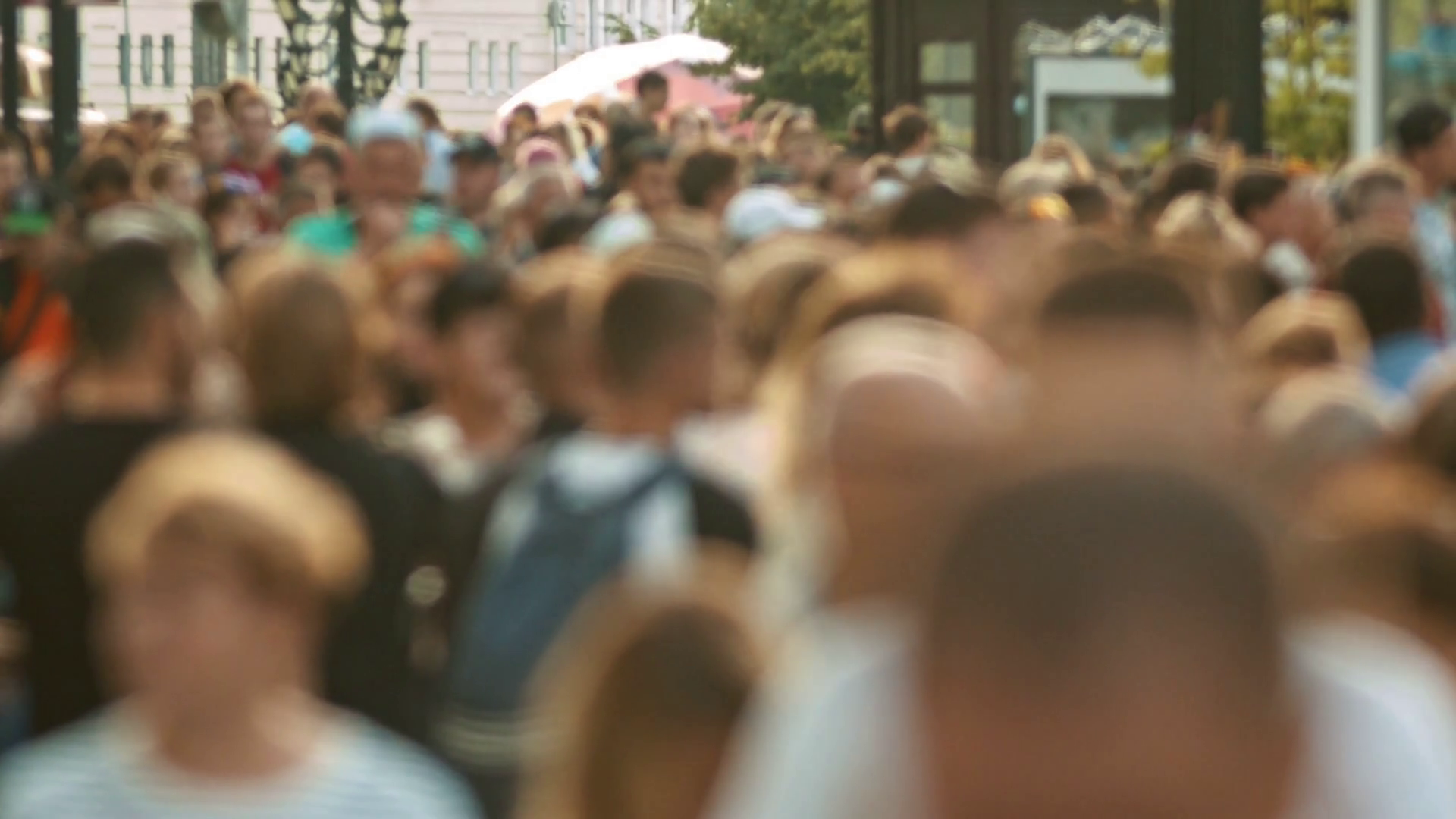 Big Crowd Of People Walking On Streets Stock Footage SBV-336815964 ...