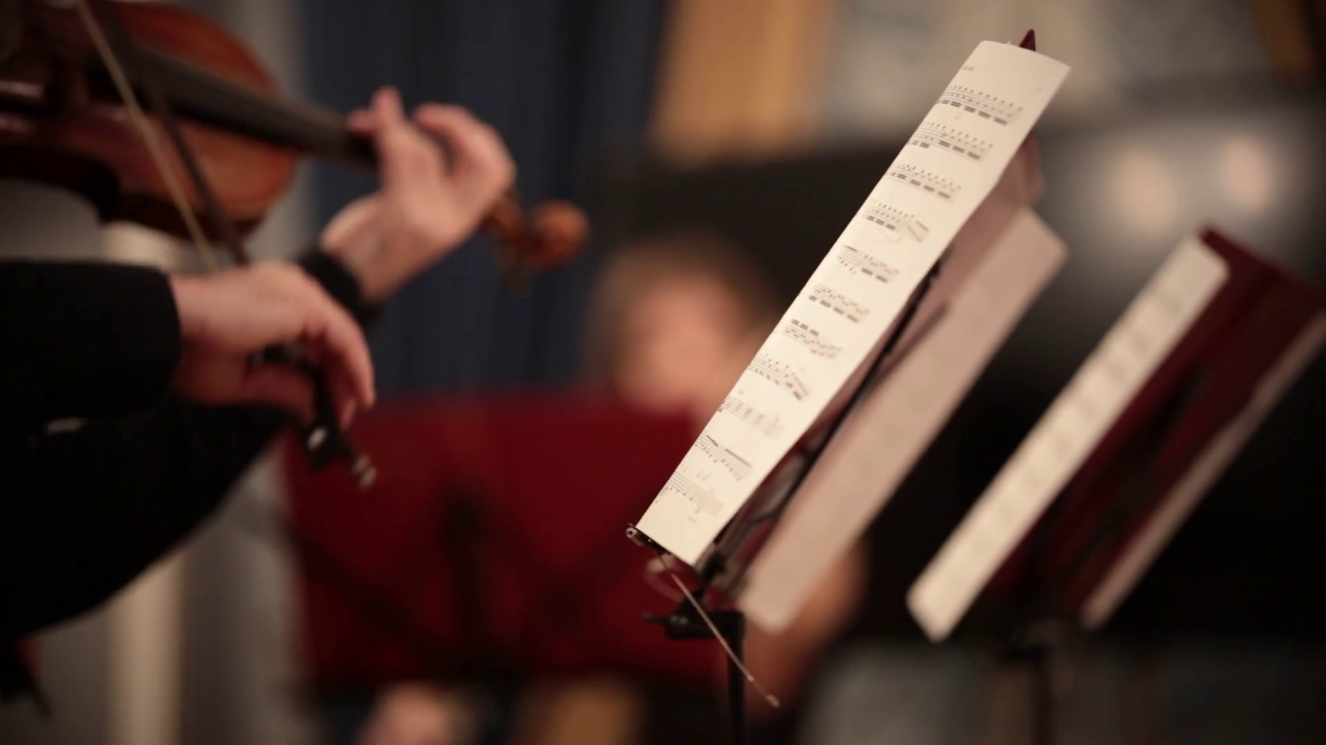 Chamber orchestra. People standing and playing violins by notes Stock ...