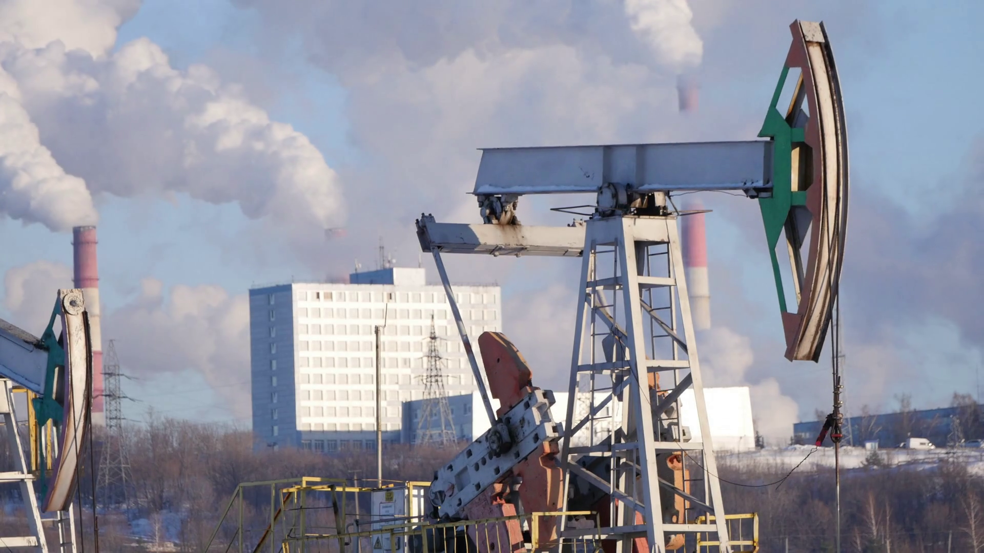 Close-up Of Working Pump Extraction Of Crude Stock Footage SBV ...