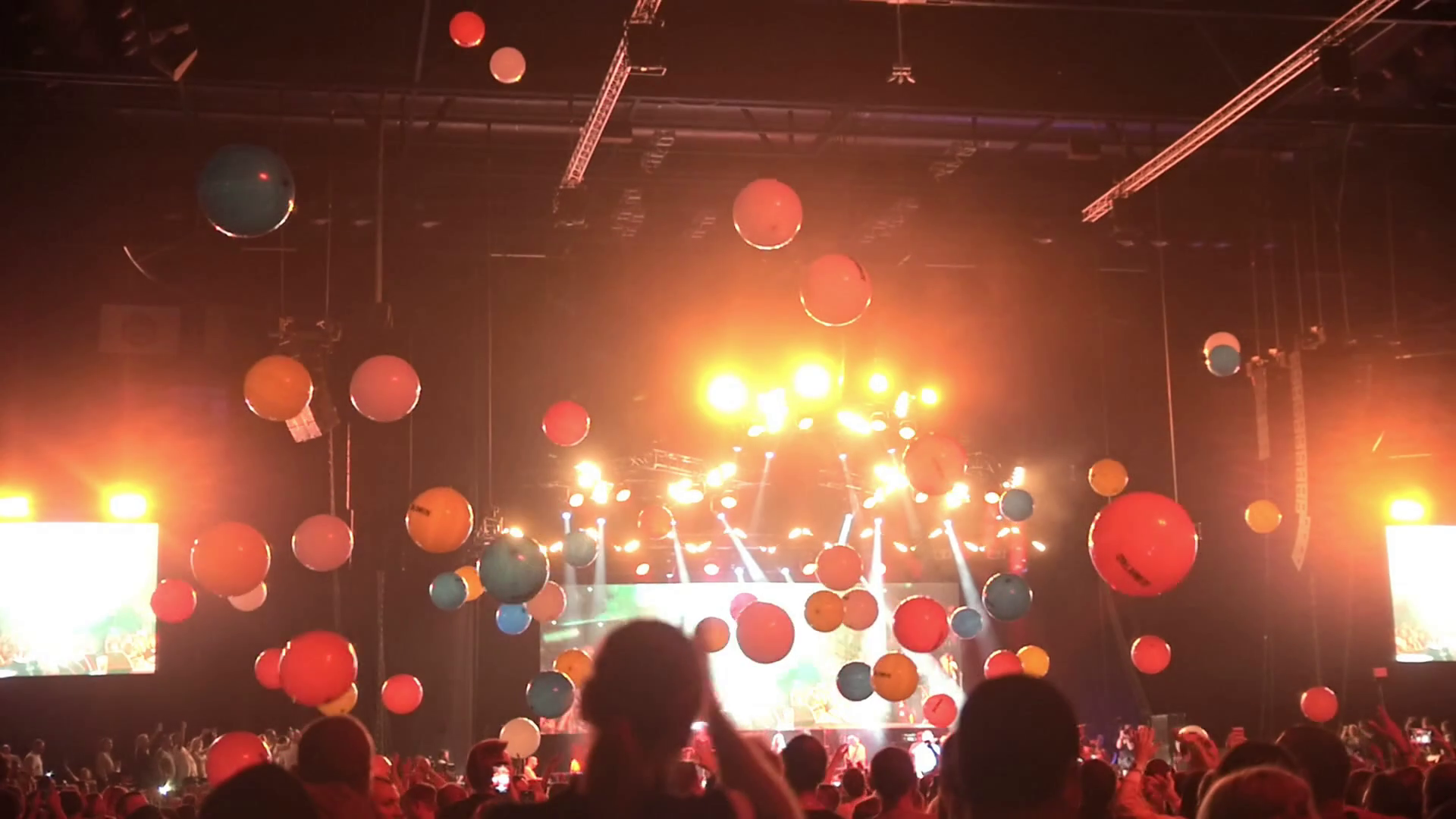 Crowd Of People Having Fun At Concert With Stock Footage SBV-324729787 ...