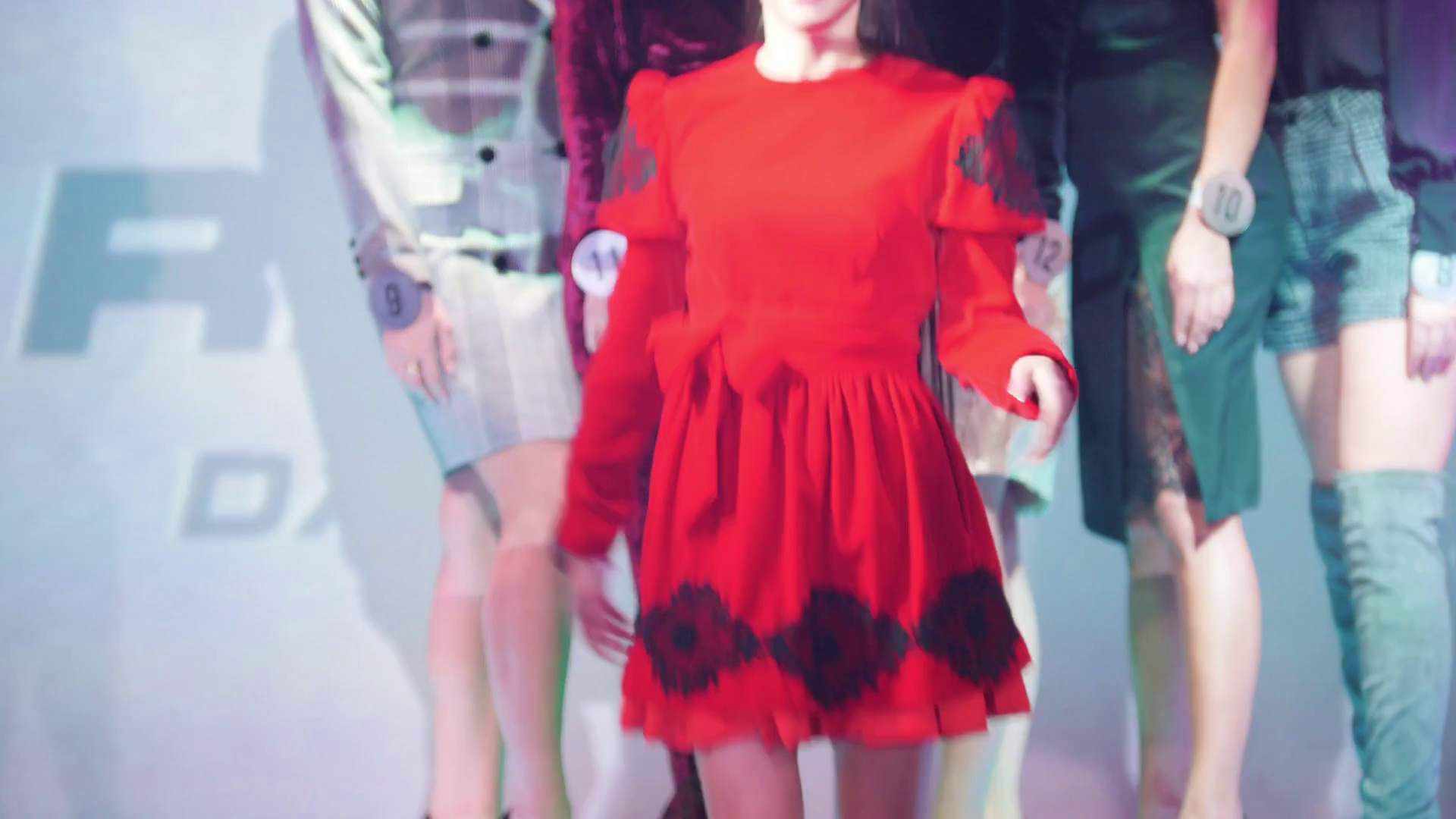 Fashion Show Female Models Walk Runway In Stock Footage SBV-329058630 ...