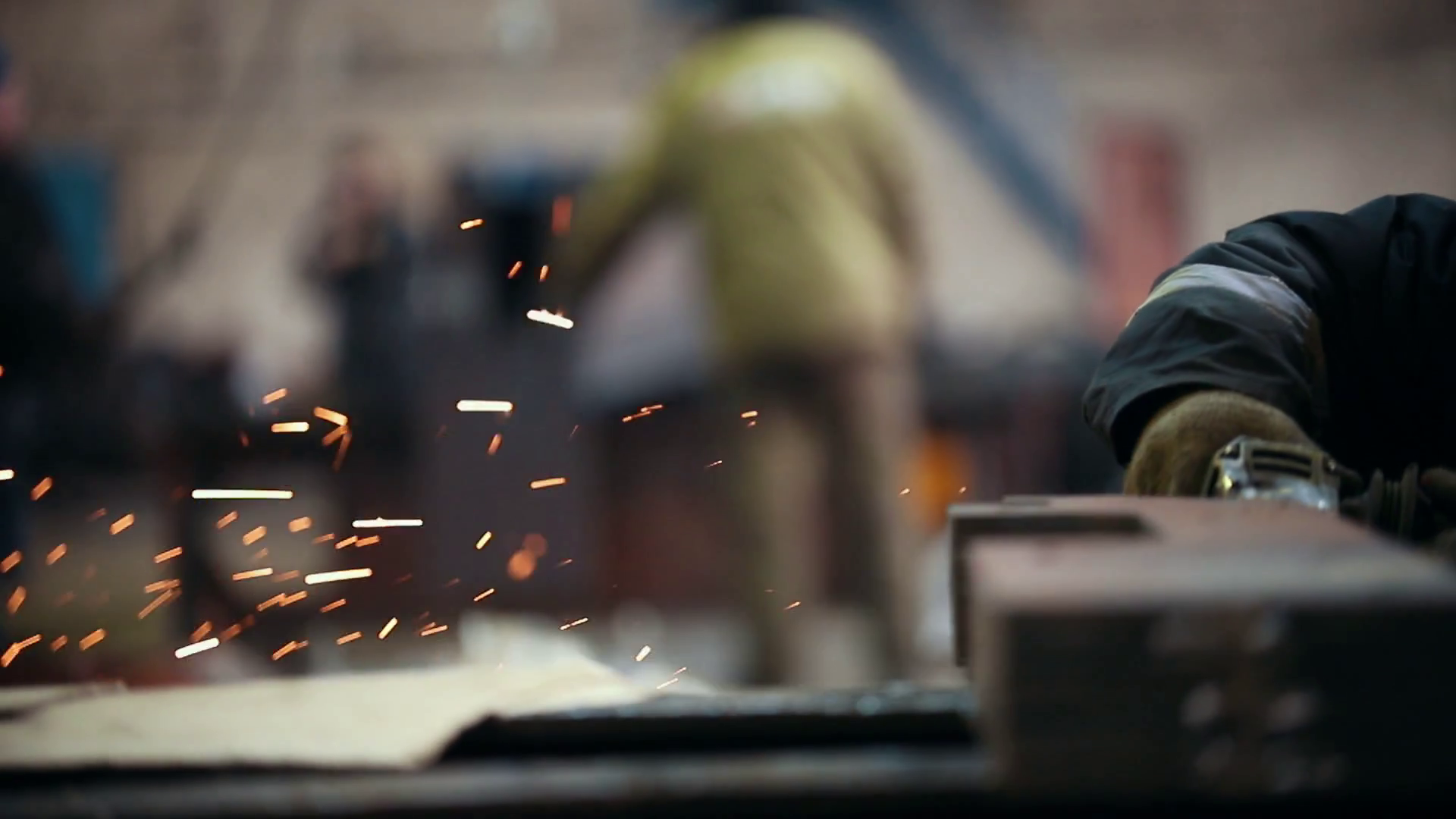 Industrial Concept Working Person Grinding Stock Footage SBV-332594122 ...