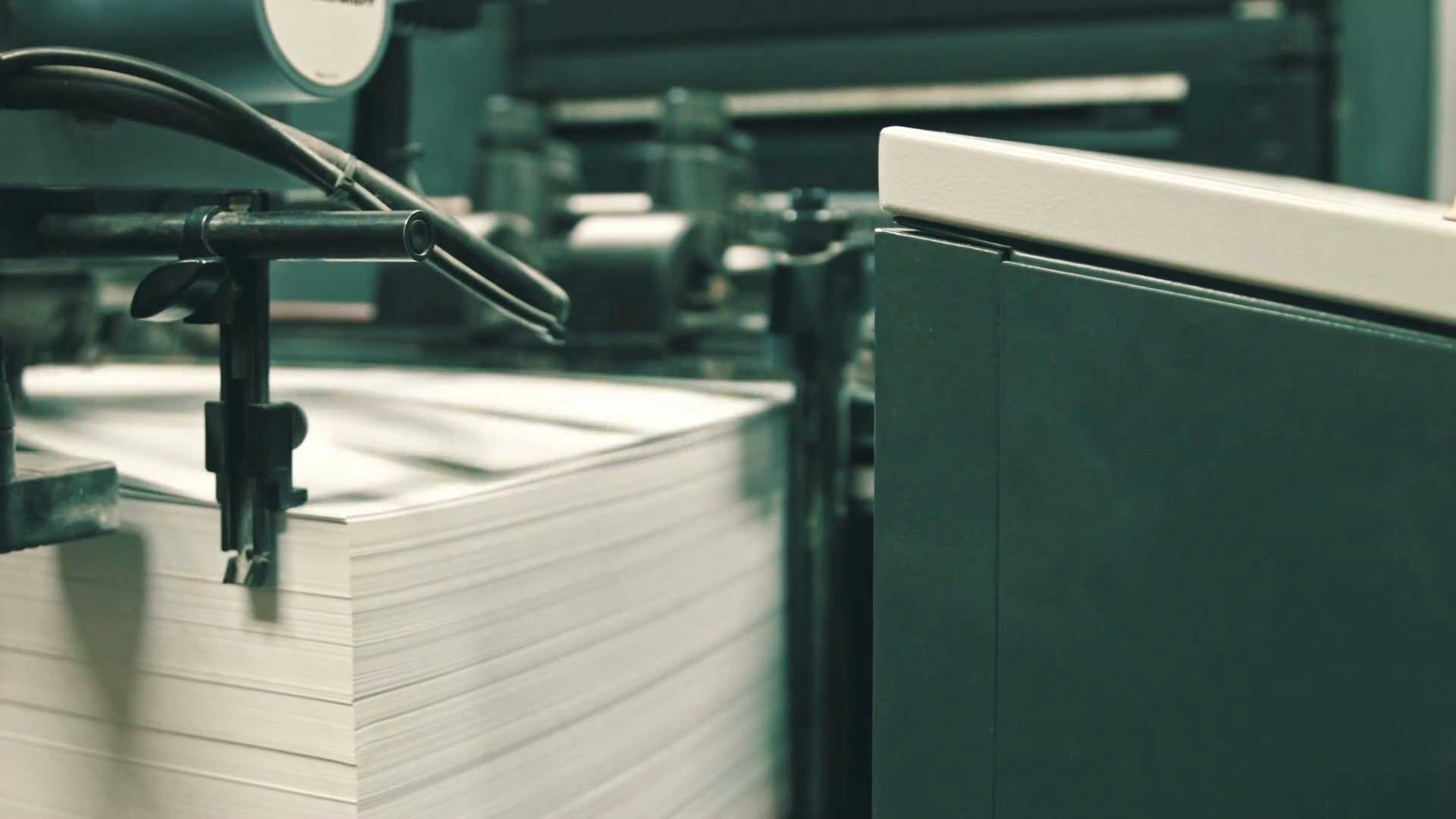 Machine Working In Printing House Polygraph Stock Footage SBV-322024073 ...