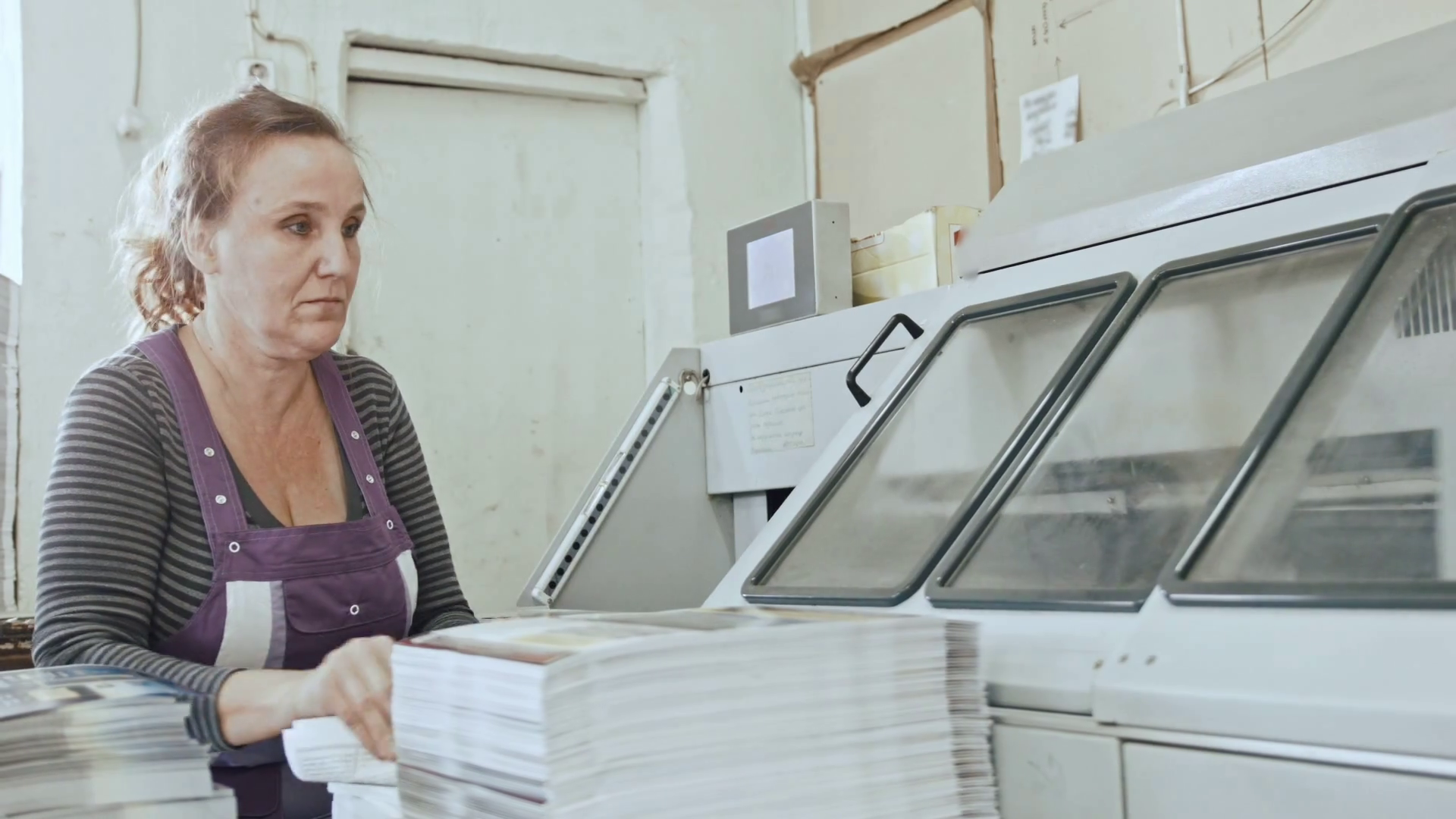 Manual Labor - Polygraph Printing Process - Stock Footage SBV-313923970 ...