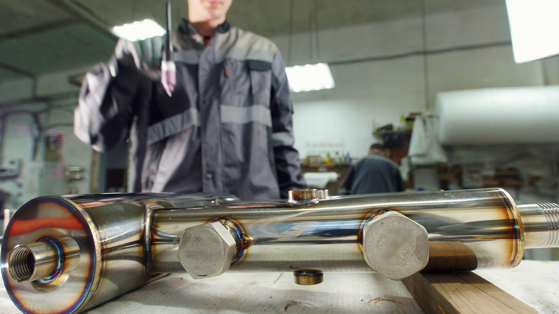 Micro Welding Operator Use Electro Spark Stock Footage SBV-329063864 ...