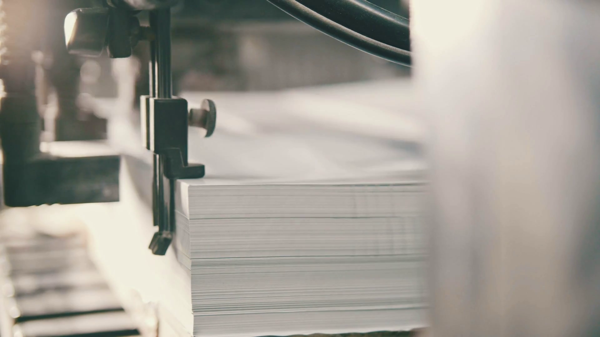 Printed Sheets Of Paper Are Served In Stock Footage SBV-322021953 ...