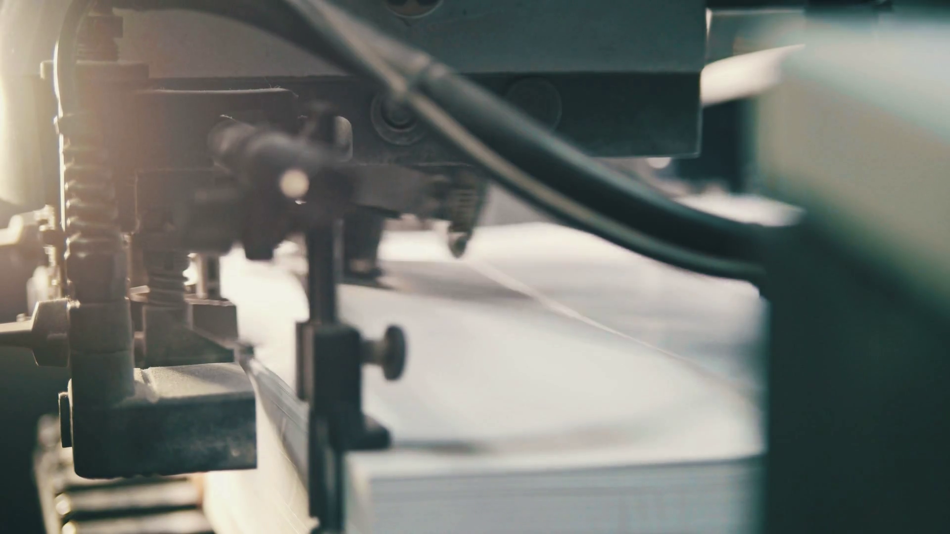 Printing process - sheets of paper - CMYK, close up Stock Video Footage ...