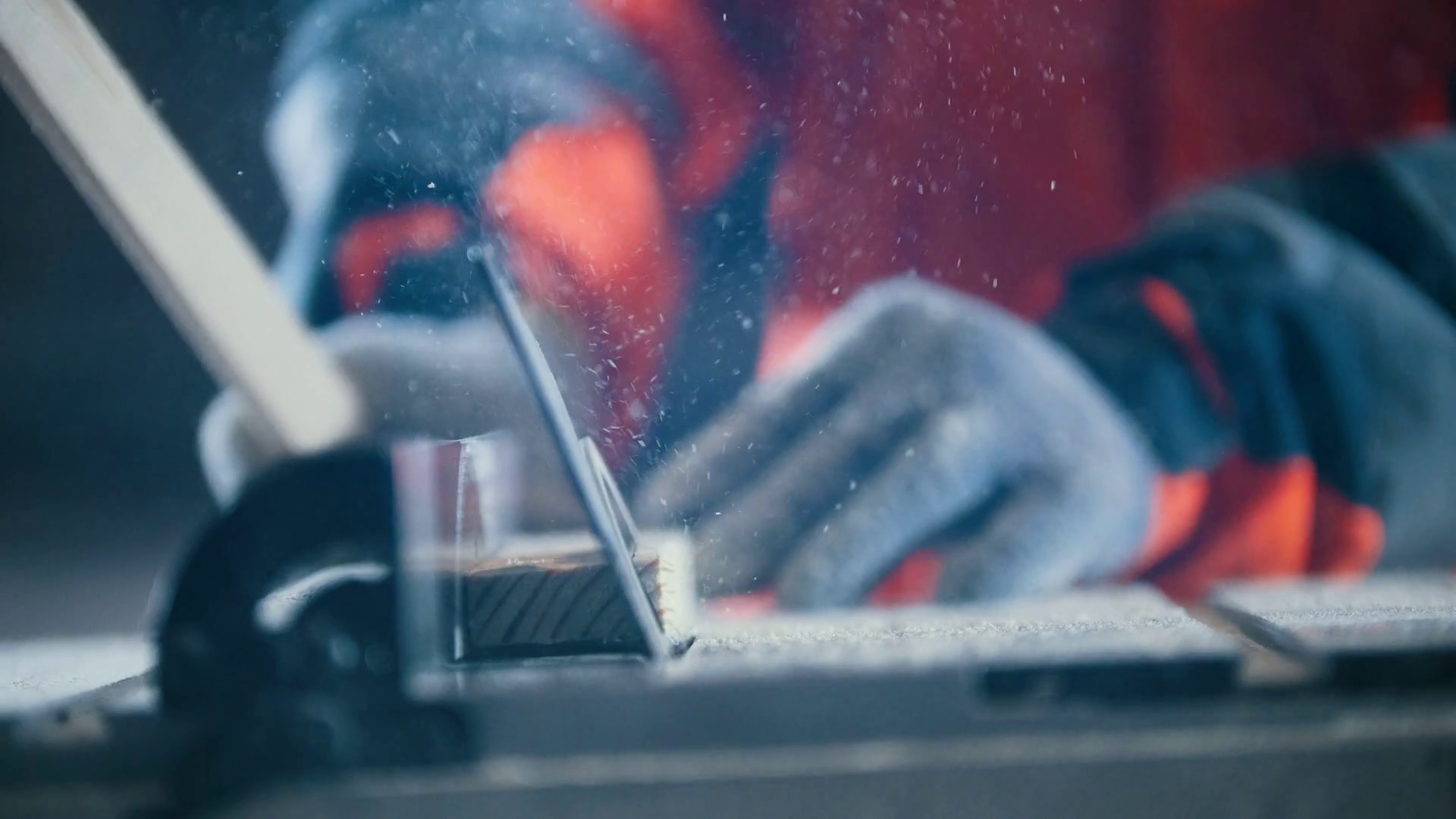 Process Of Cutting Wooden Plank With Stock Footage SBV-320775444 ...