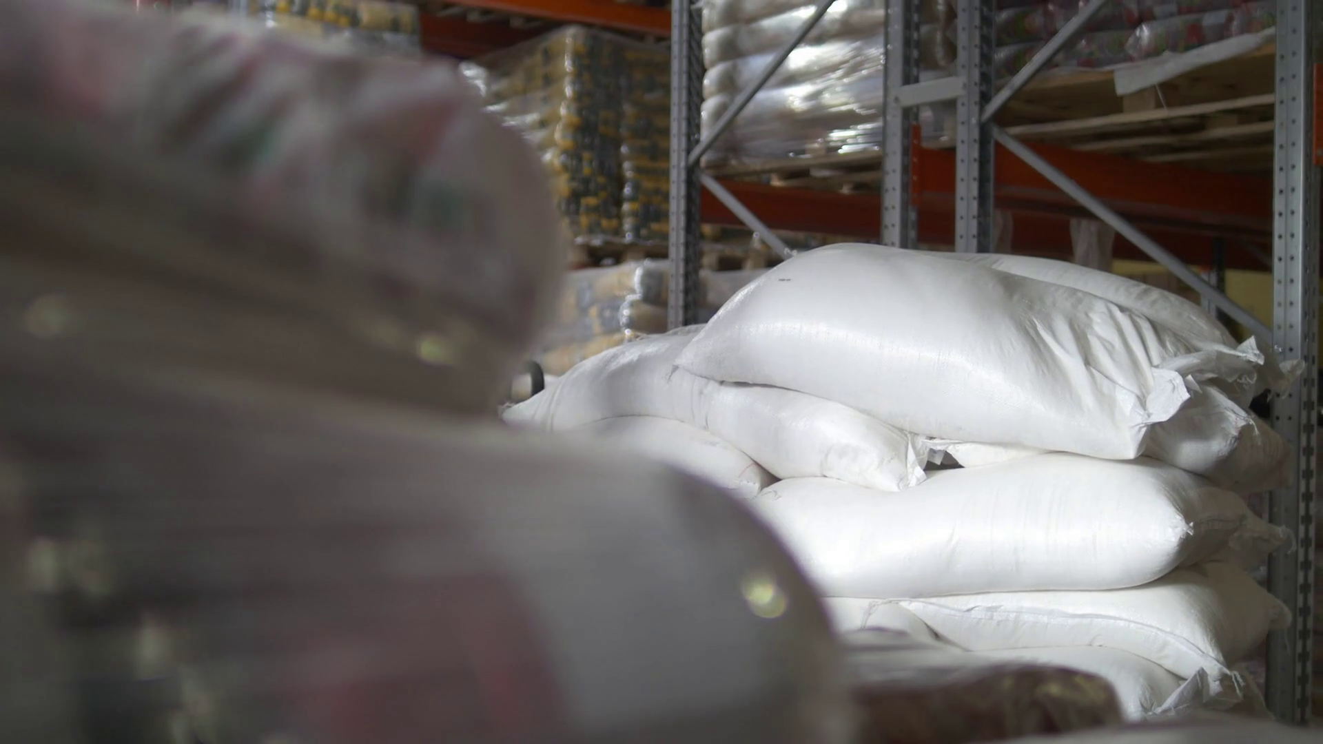 Raw Goods In Industrial Warehouse - Sugar Stock Footage SBV-322528051 ...