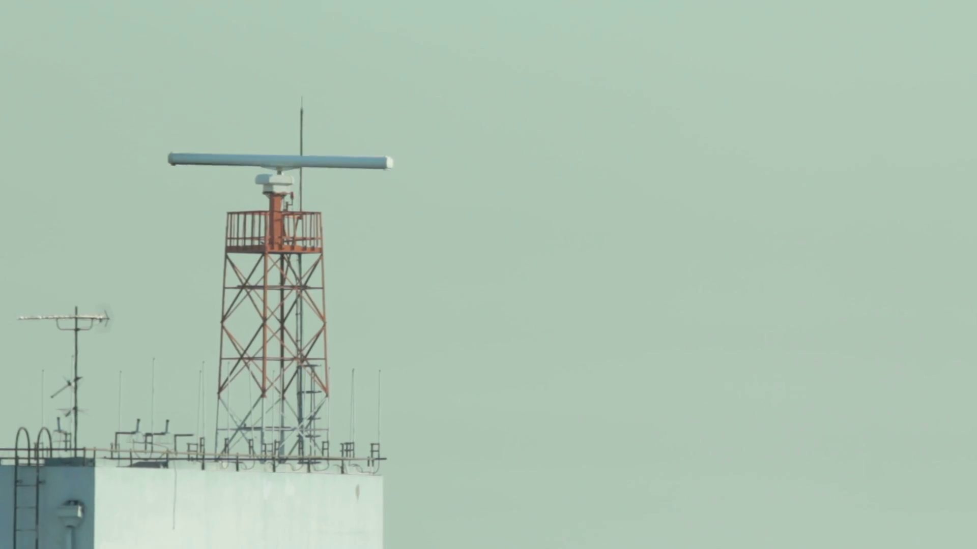 Rotated locator radar in airport Stock Video Footage - Storyblocks