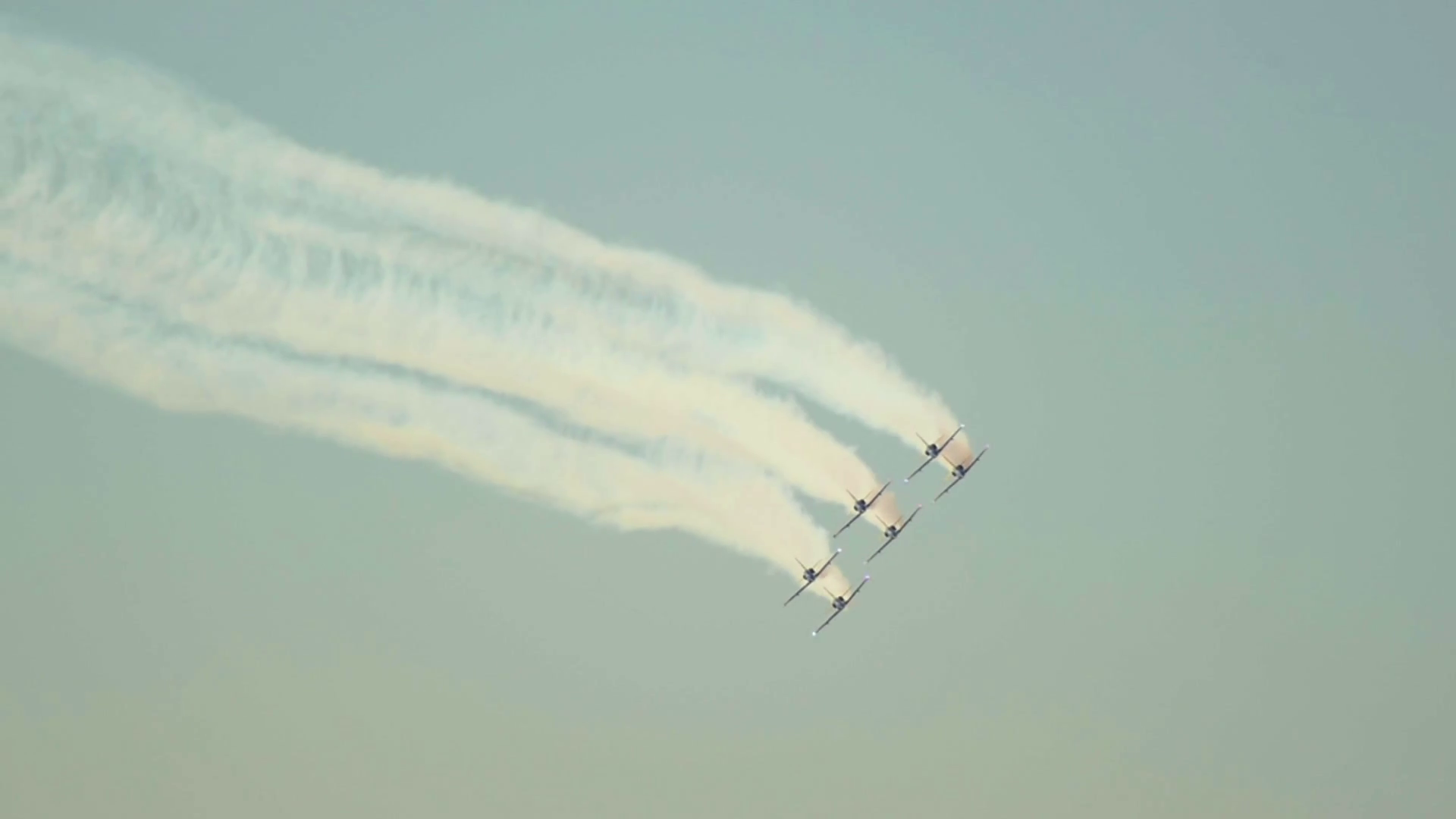 Six Military Fighter Jets Flying In Sky Stock Footage SBV-337654359 ...