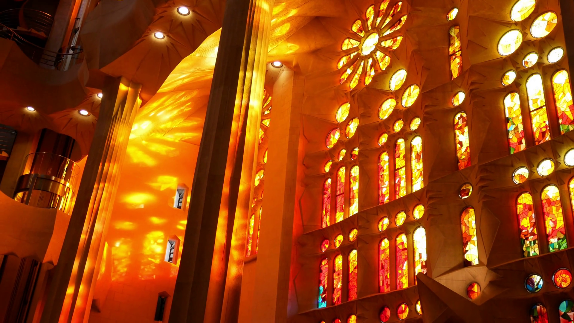 Stained Glass Windows European Church Stock Footage SBV-327812149 ...