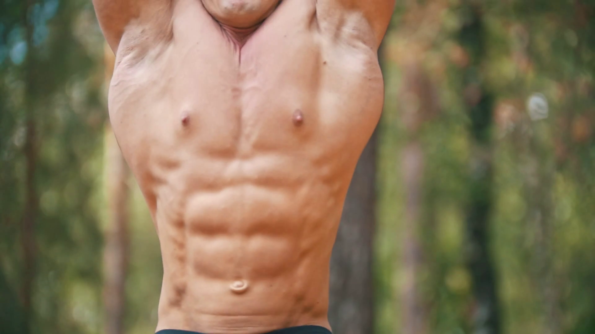 Strong Man Swinging Abs Muscles On Crossbar Stock Footage SBV-324728382 ...