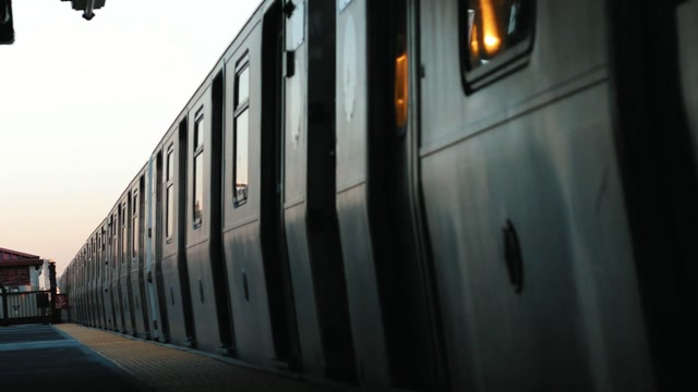 Brooklyn Bound Mta Subway Train From Station Platform New York City Nyc ...