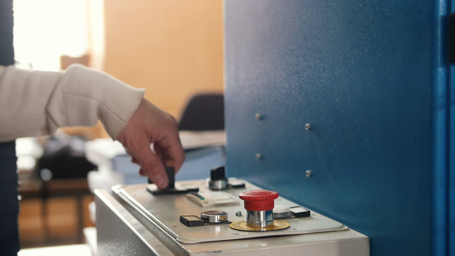 The Operator Controls Machine In Printing Stock Footage SBV-315621873 ...