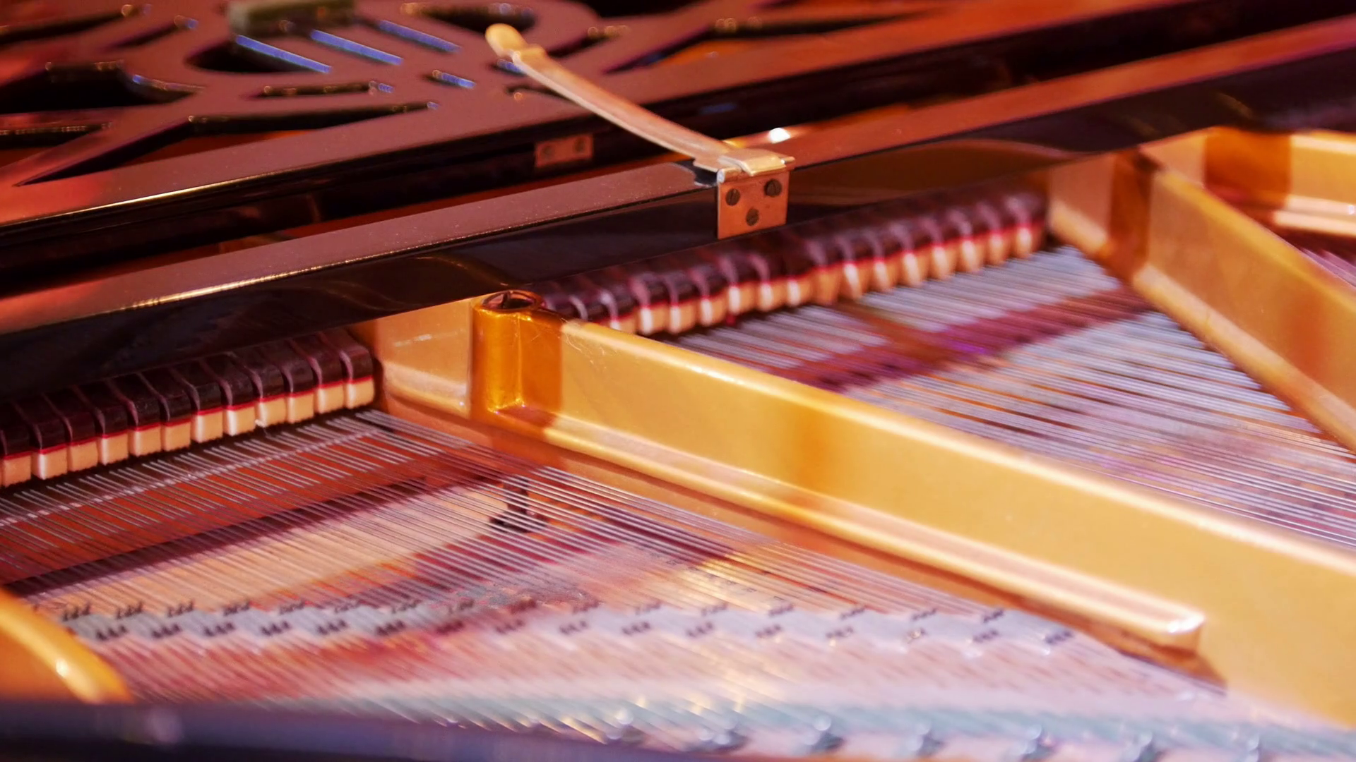 The Process Of Working Piano Strings Playing Stock Footage SBV ...