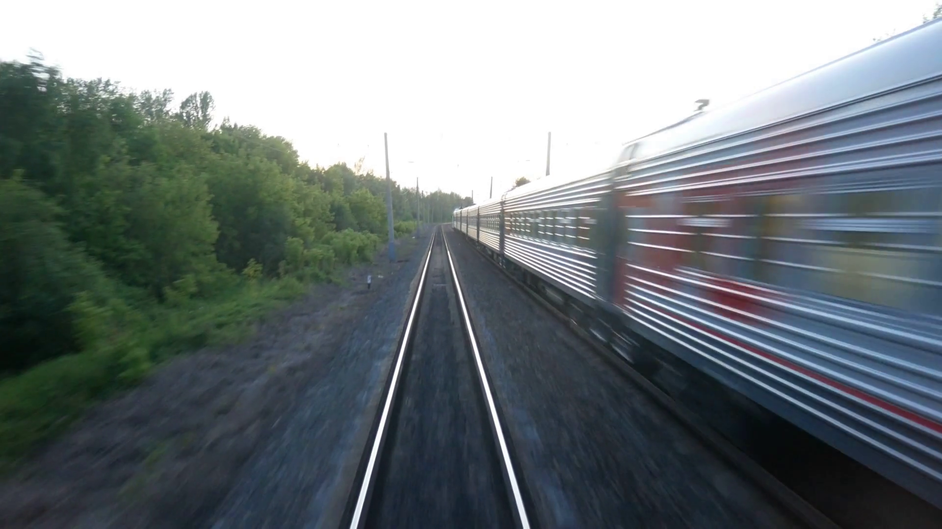 View From Moving Train On Railway Tracks To Stock Footage SBV-324488789 ...