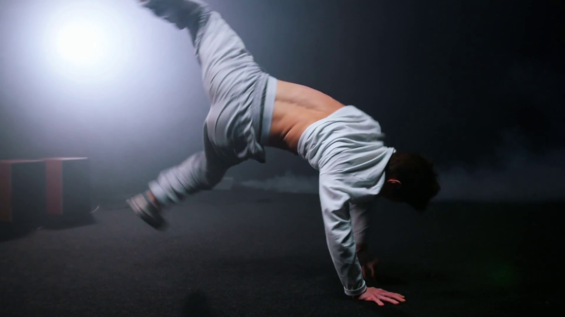 Young Man Performing Break Dancing Trick In Stock Footage SBV-338062567 ...